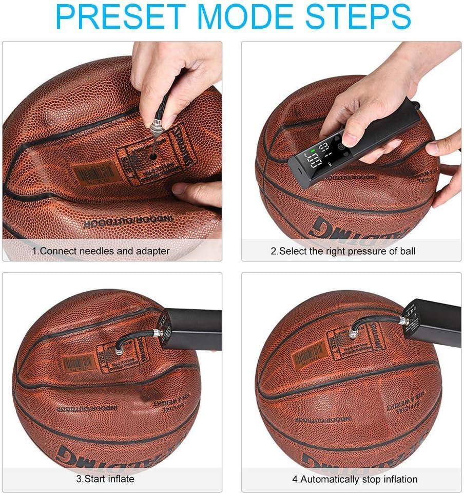 BOMPOW Electric Ball Pump with LCD Display | Air Pump for Sports Balls ...