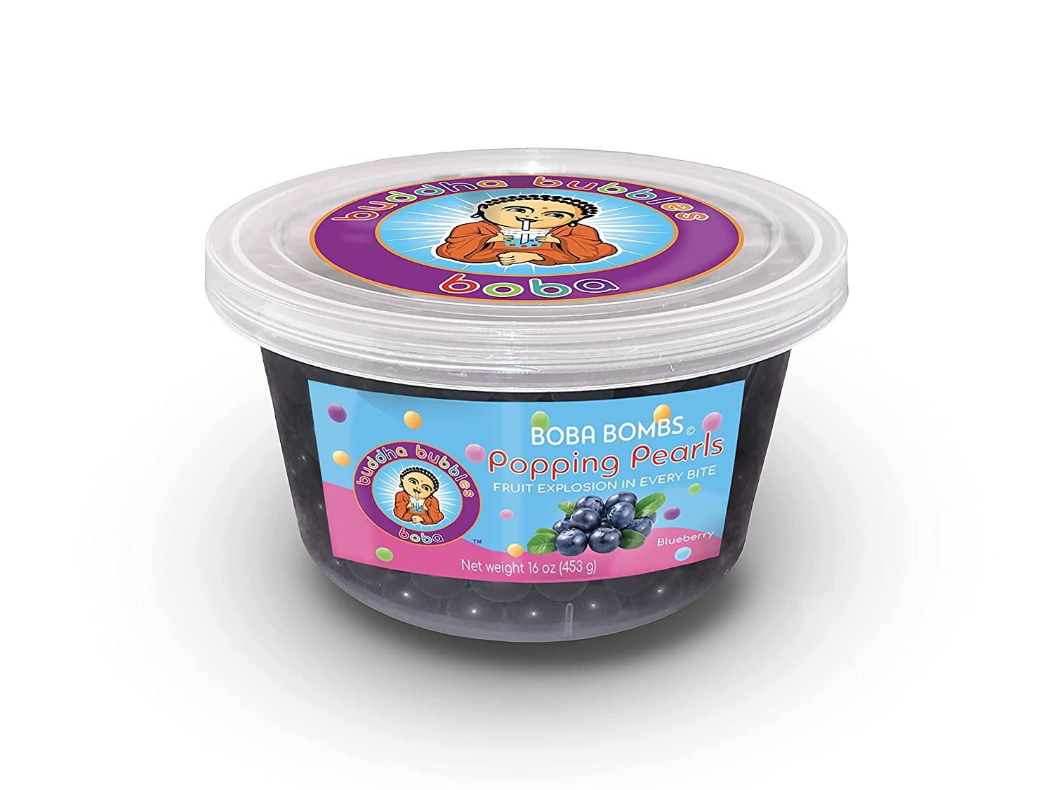 Blueberry Popping Boba Pearls - Buddha Bubbles Boba Dessert Topping ...