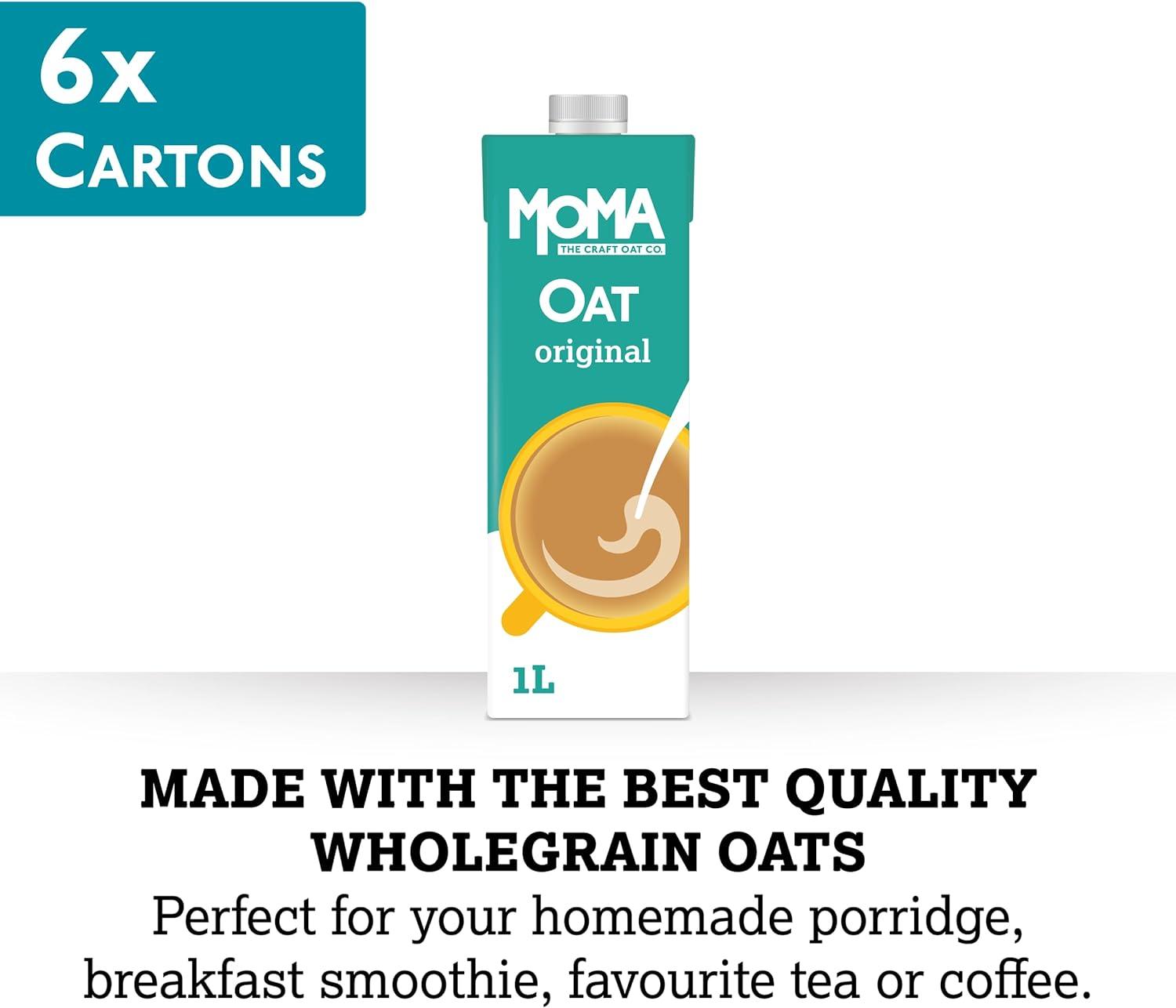 MOMA Barista Oat Drink - 6 x 1L - 100% Plant Based Vegan - Perfect for ...