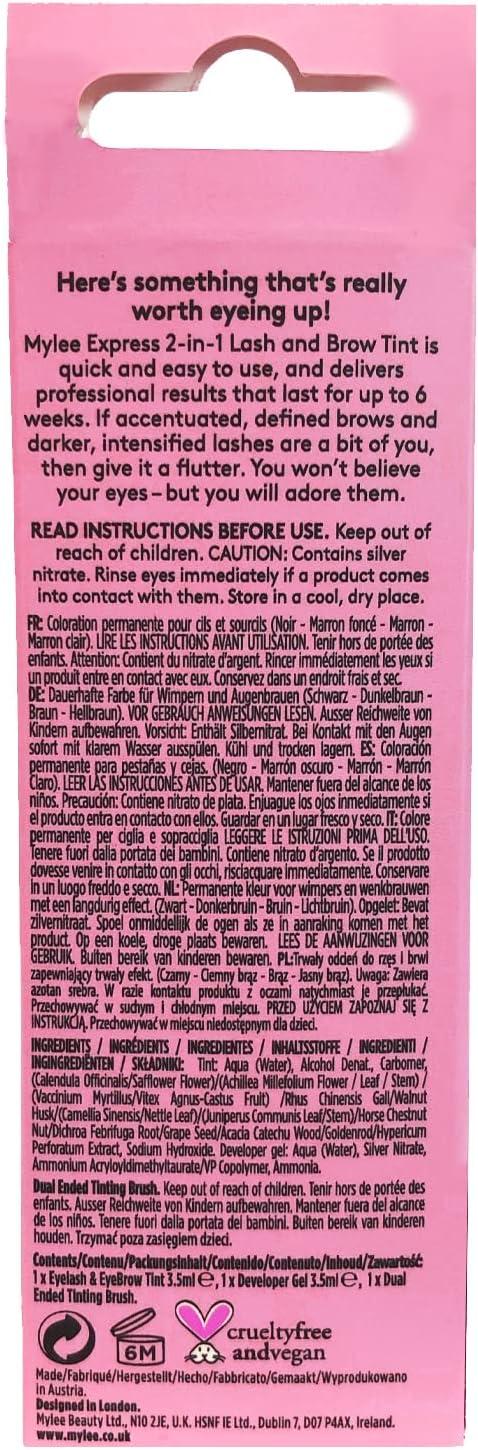 Mylee Express Lash & Brow Kit 2 in 1 Tint + Developer Gel - Dark Brown ...
