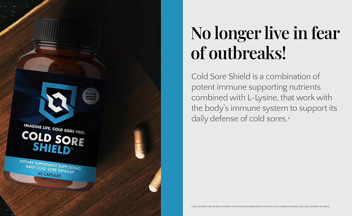 Cold Sore Shield: Daily Defense Supplement with L Lysine for Immune ...