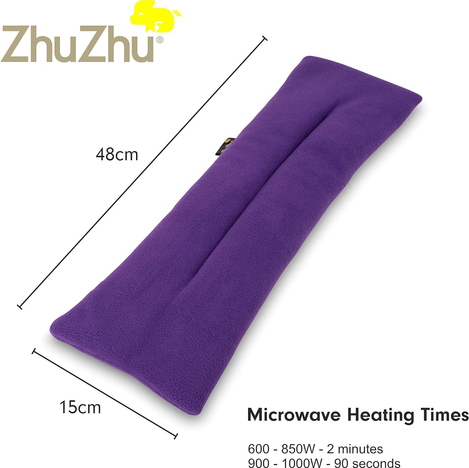 Zhu-Zhu Lavender Body Wrap Wheat Bag Microwavable Purple Fleece ...