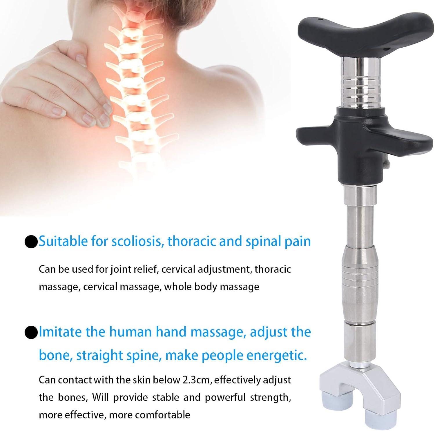 Chiropractic Adjustment Tool - 6 Head Manual Vertebral Massager for ...