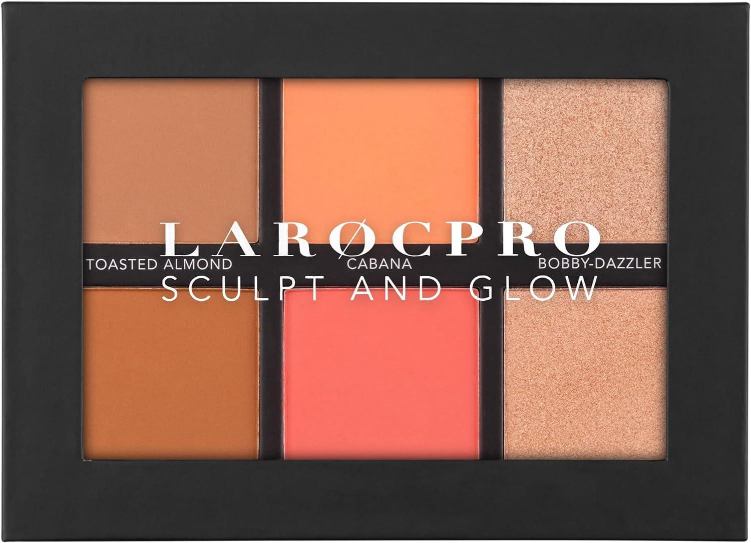 LaRoc Pro Sculpt & Glow 6 Shade Highlighter, Bronzer, and Blusher ...