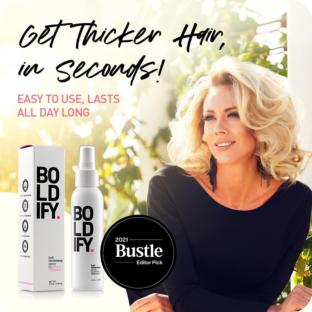 BOLDIFY Hair Thickening Spray - Instantly Thicken Hair - Stylist ...