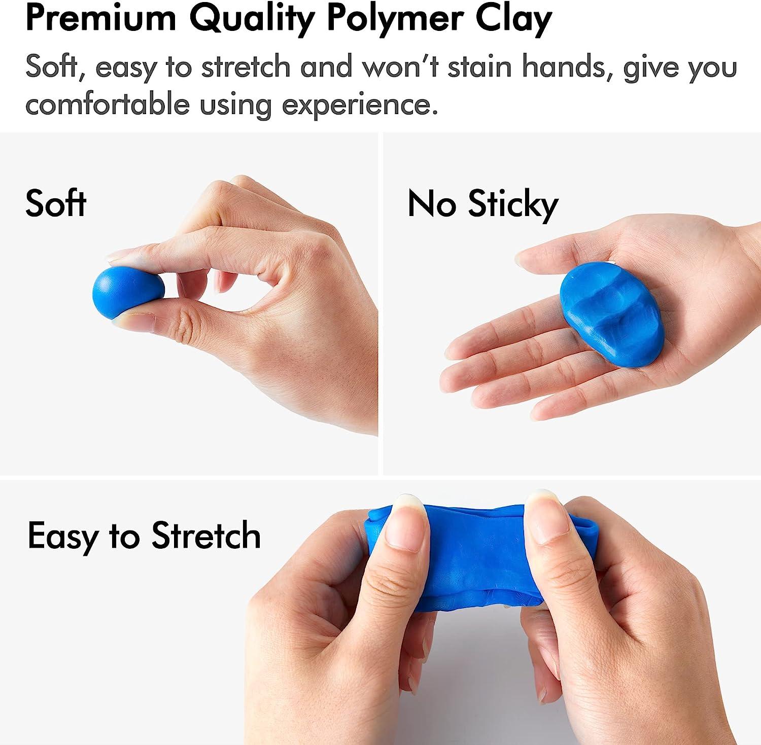 Shuttle Art Polymer Clay Kit - 82 Colors Oven Bake Modeling Clay with 19 Tools and 16 ...