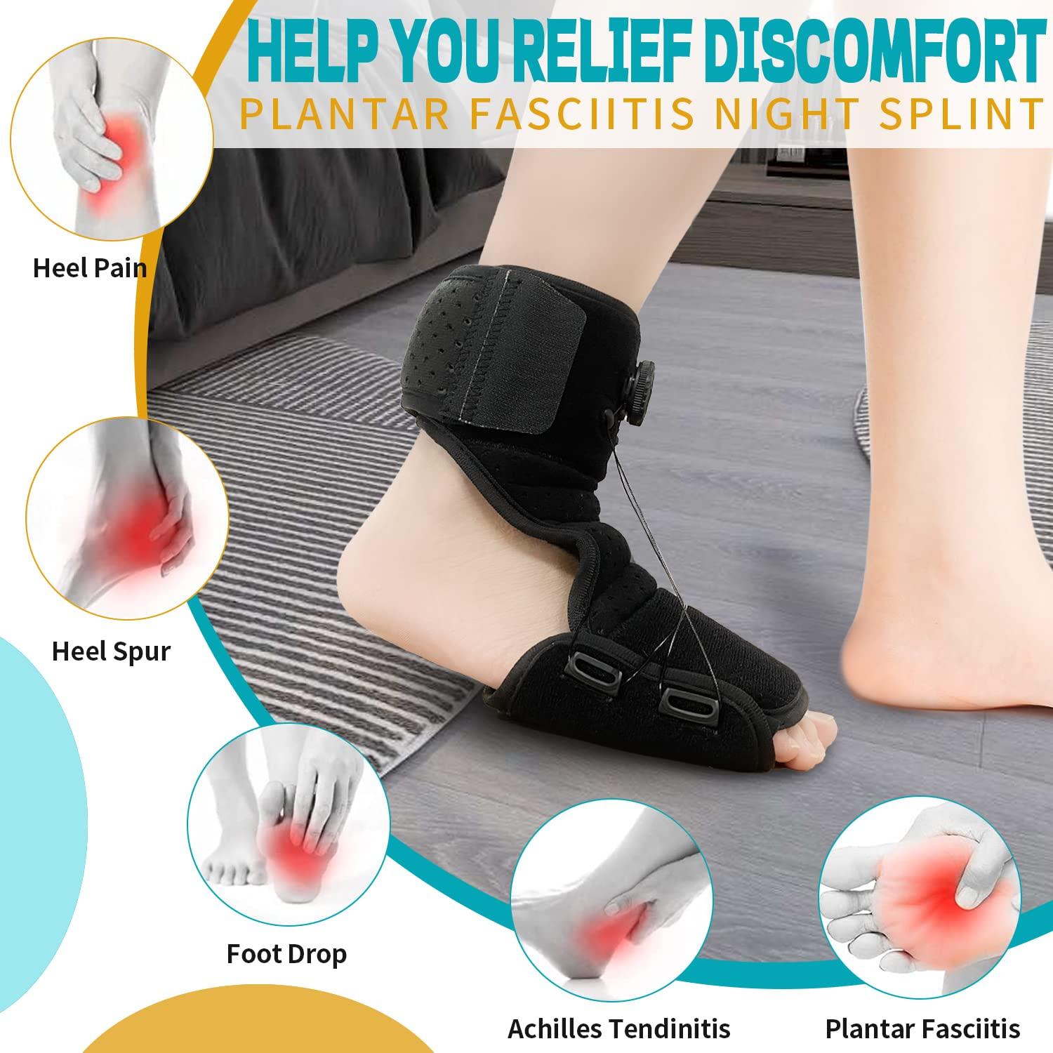 Plantar Fasciitis Night Splint with Rotating Knob System | Socks ...