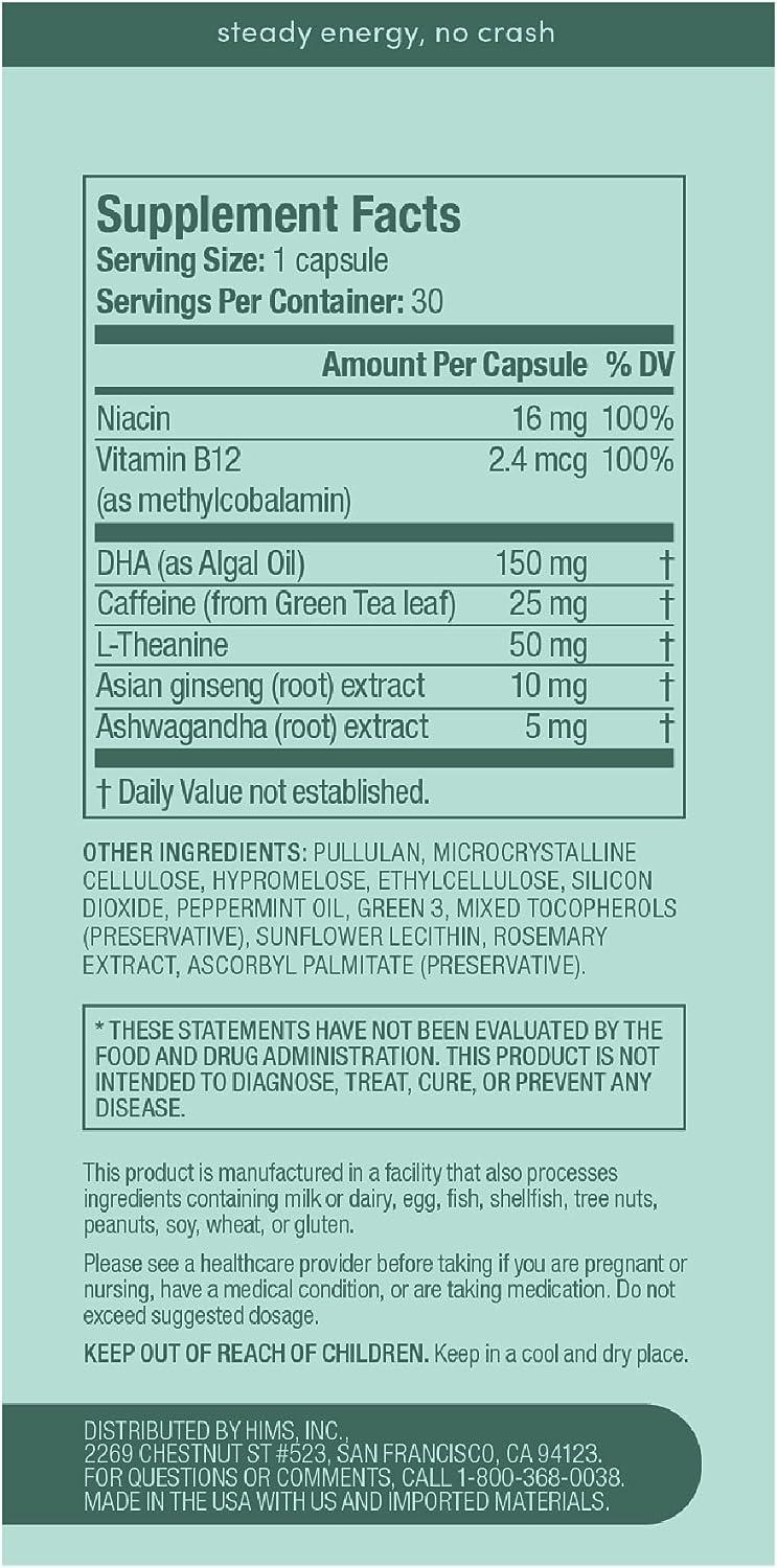 hims & hers Focus Finder Brainpower Supplement - Fight Fatigue and ...