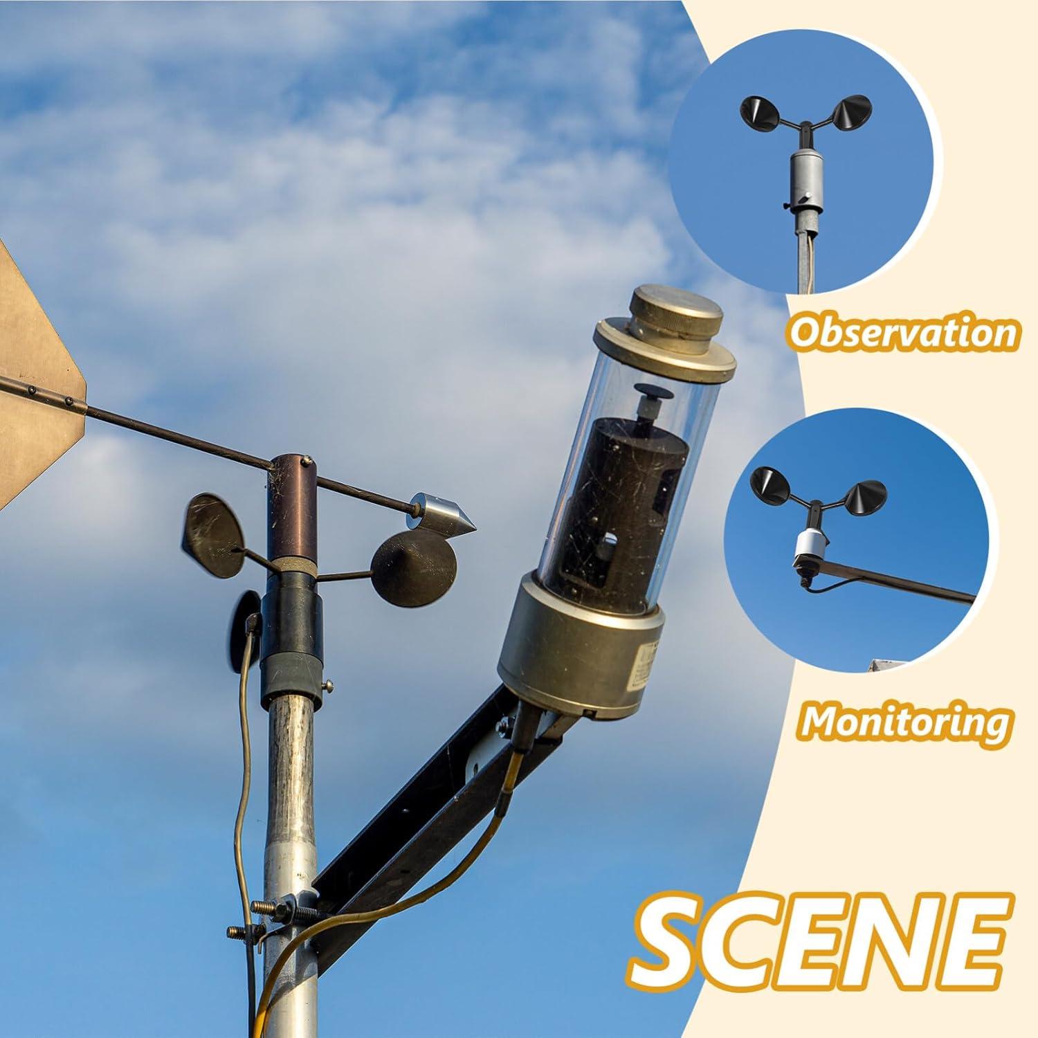 wind direction indicator and anemometer