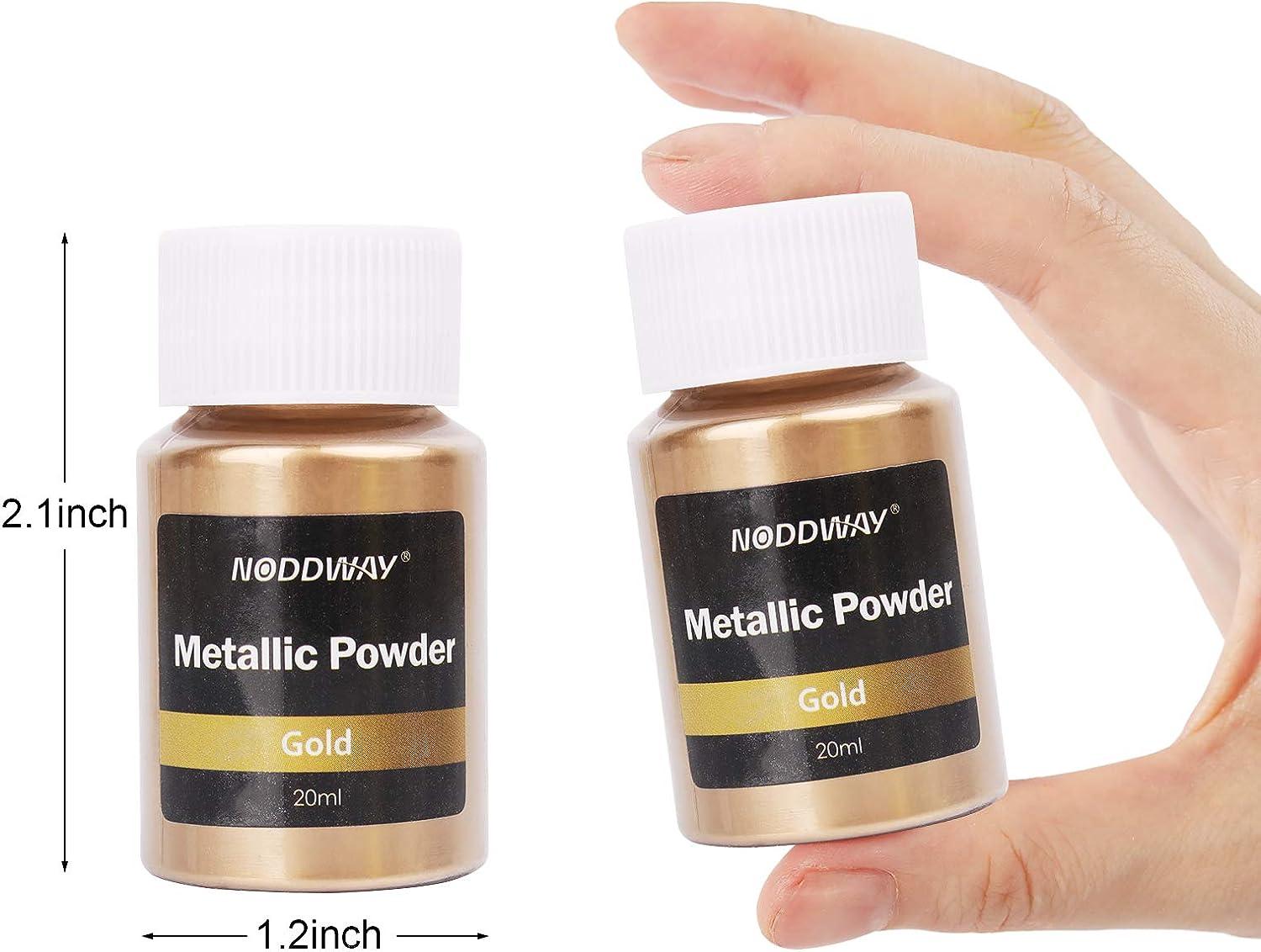 NODDWAY Metallic Pigment Powder 20ml Jar - Gold Chrome Powder for Epoxy ...