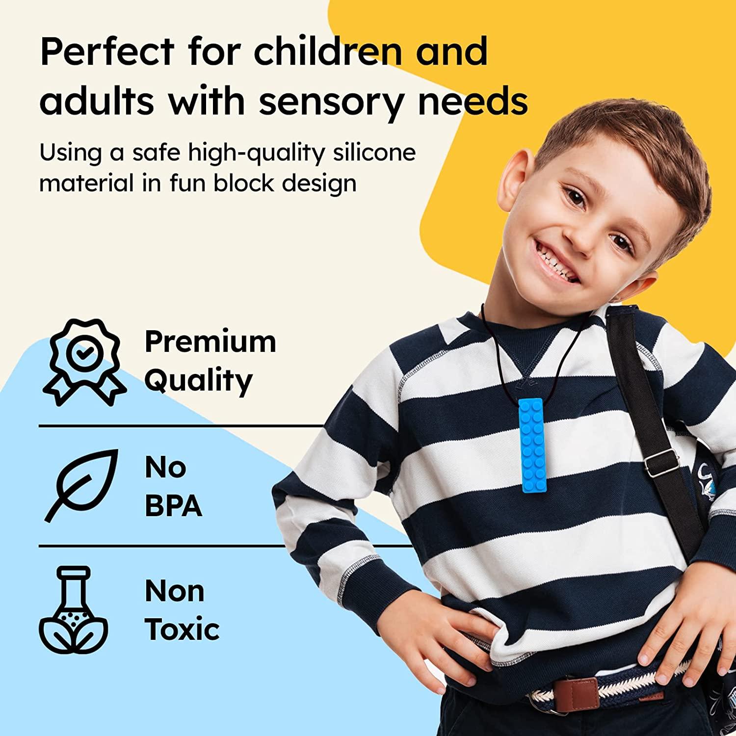 Gafly Sensory Chewing Tool Necklace for Kids with Autism and ADHD ...