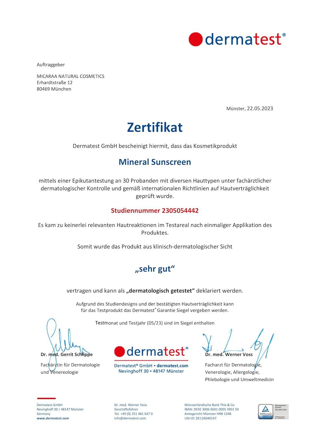 Micaraa Mineral Sunscreen Face SPF 30 - Organic Wheat-Free with Aloe ...