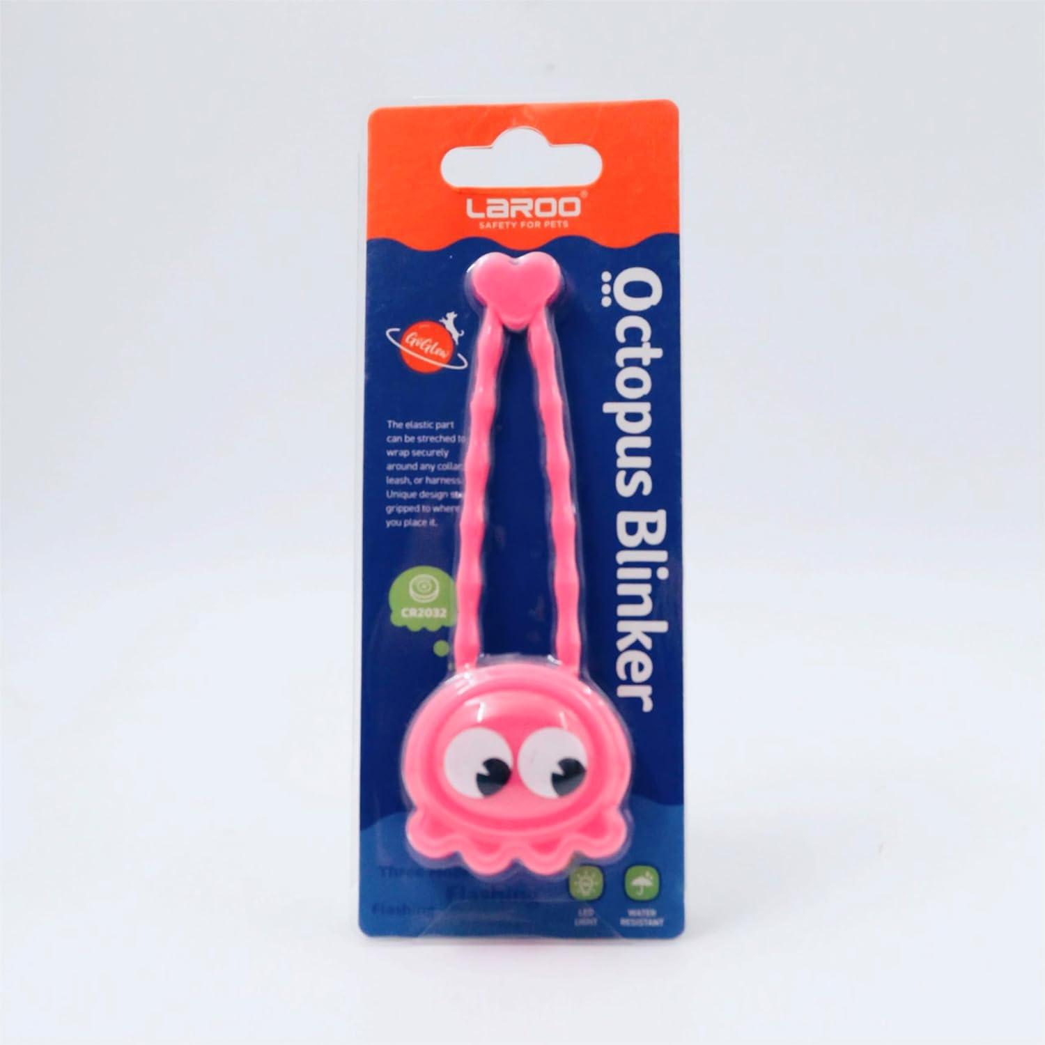 Laroo Safety LED Light for Dogs & Cats - Pink Octopus Keychain | 3 ...