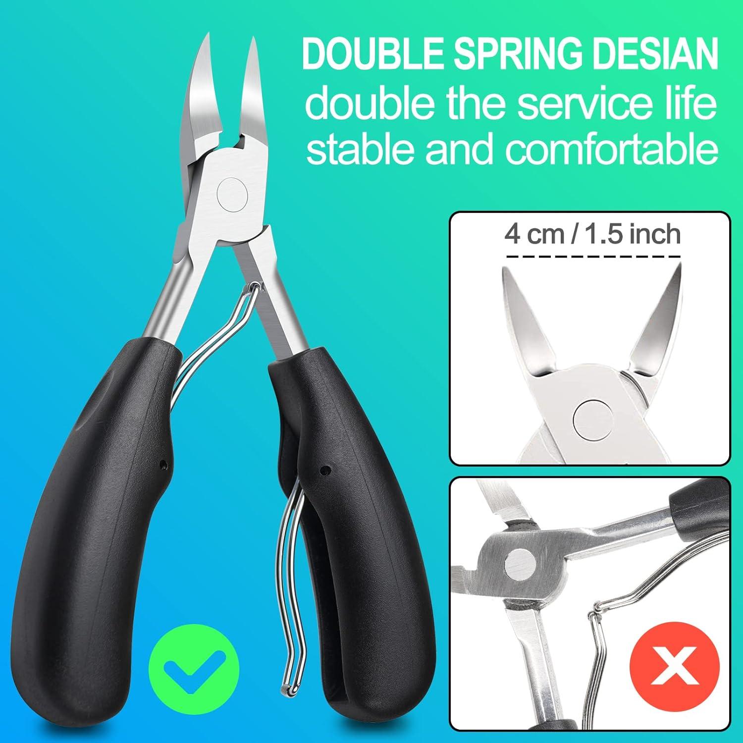 7PCS Toenail Clippers Set for Thick & Ingrown Nails - Professional Podiatrist Nail Cutter ...