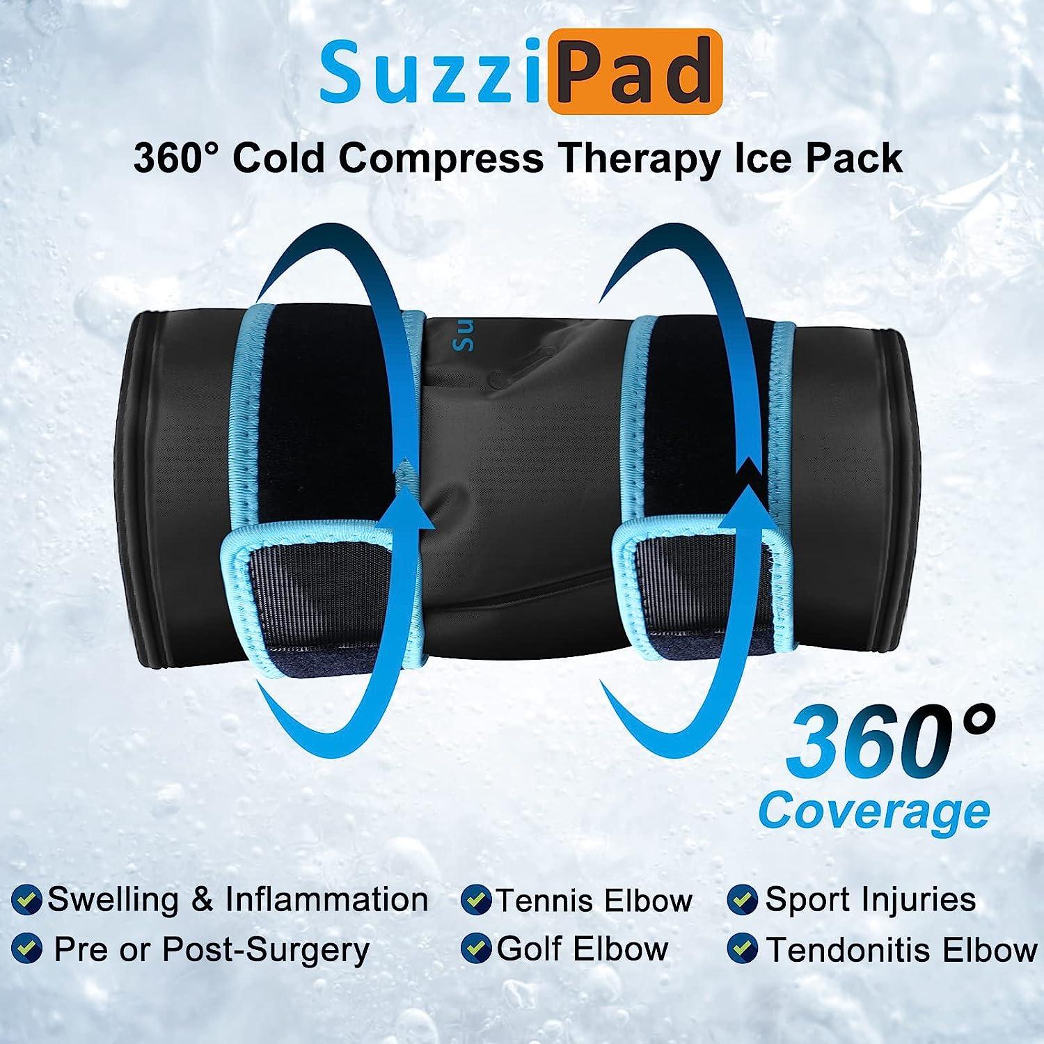 SUZZIPAD Elbow Ice Pack - Wearable Cold Compress for Tendonitis ...