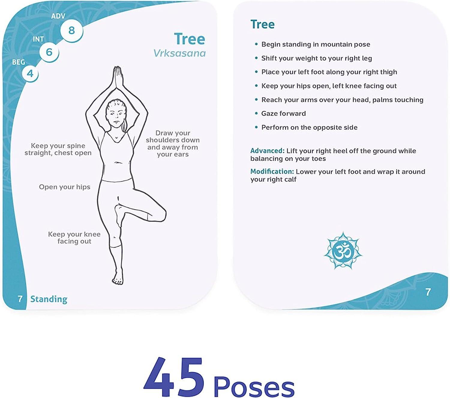 Yoga Cards | 63 Card Deck With Tips & Tricks as Well as Instructions ...
