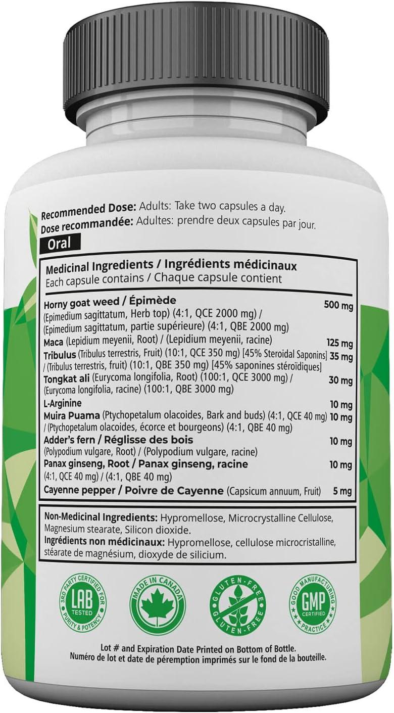 EBYSU Horny Goat Weed for Men (120 Capsules) Vitality Supplements for ...