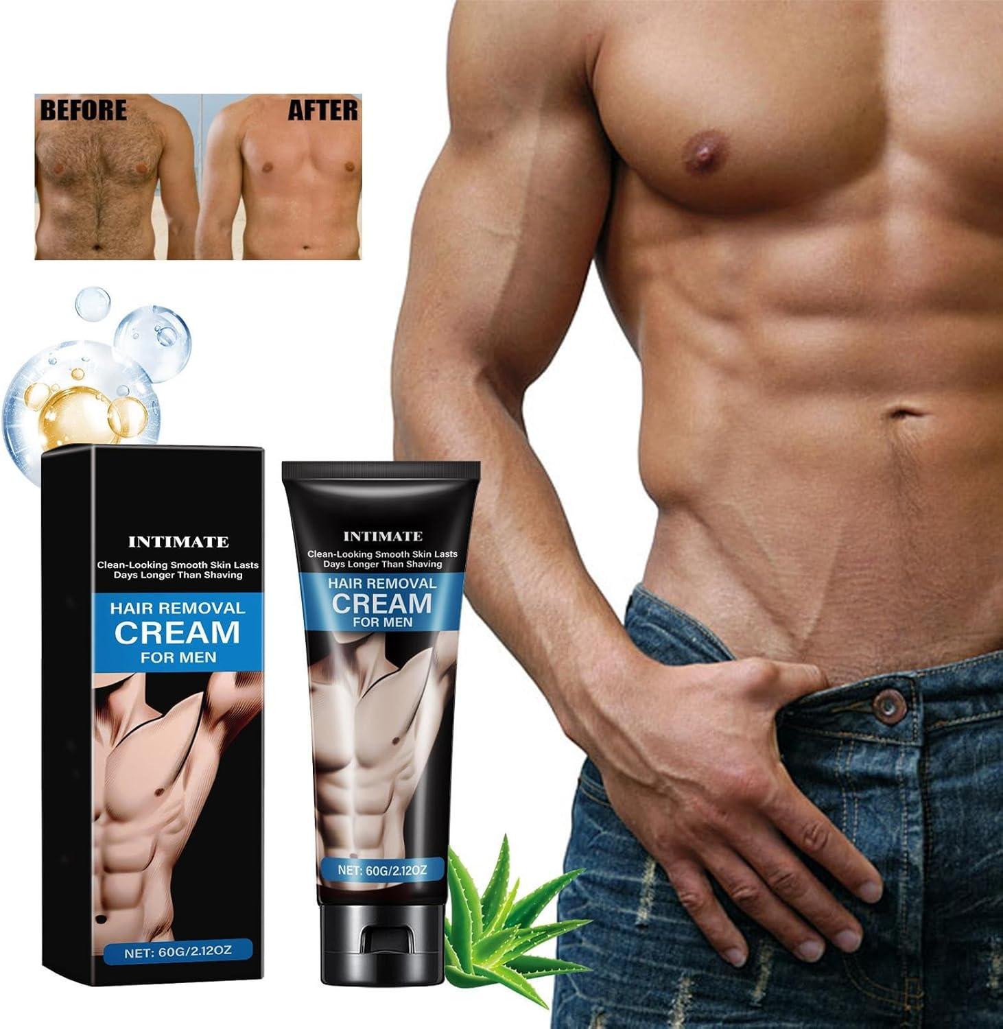 Luckxing Hair Removal Cream for Men - Gentle Cleansing Balm 60g Body ...