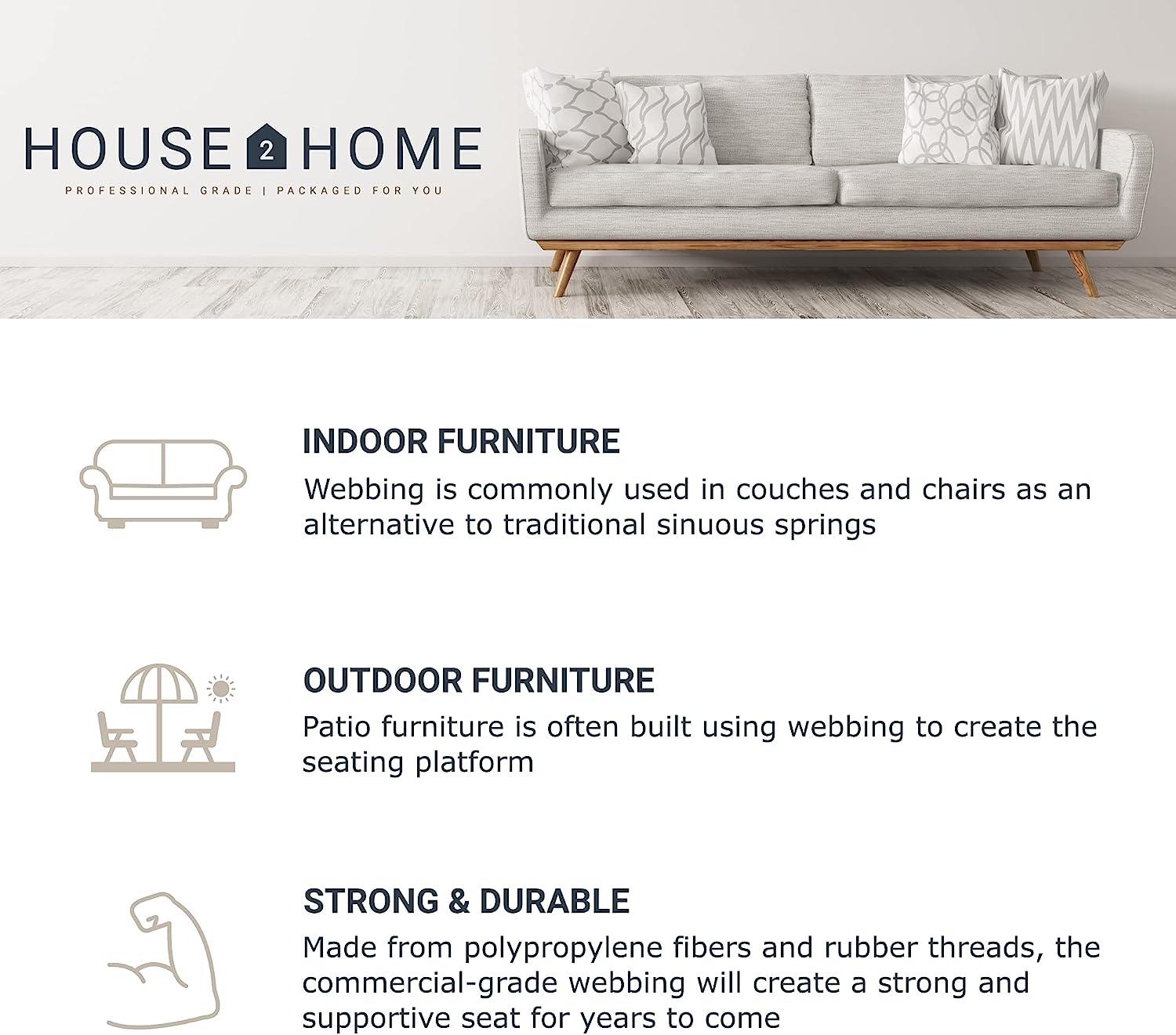 House2Home Webbing for Lawn Chairs and Furniture Upholstery Webbing to ...