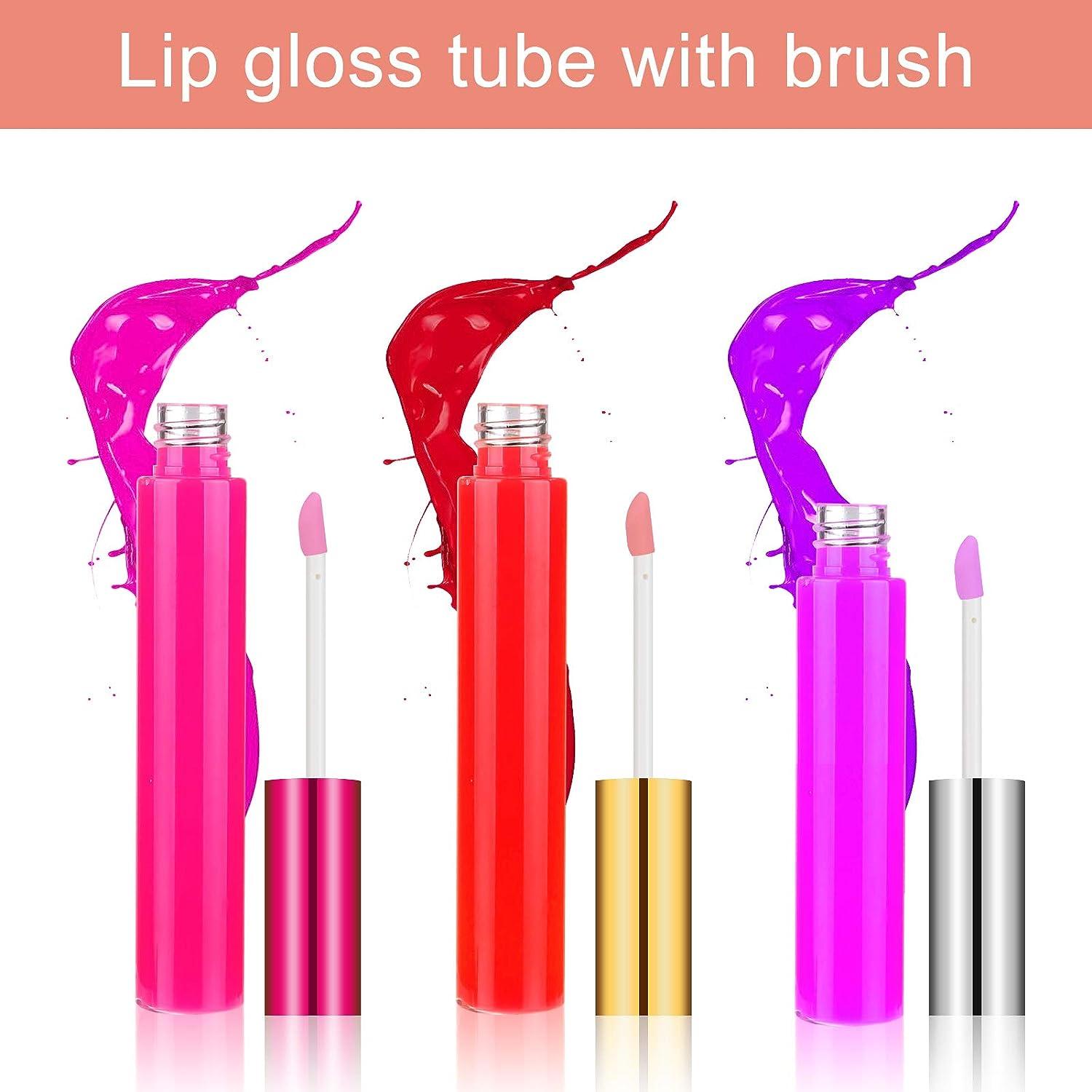 30 Pieces 10ml Empty Lip Balm Bottle Plastic Lip Gloss Tube Reusable ...