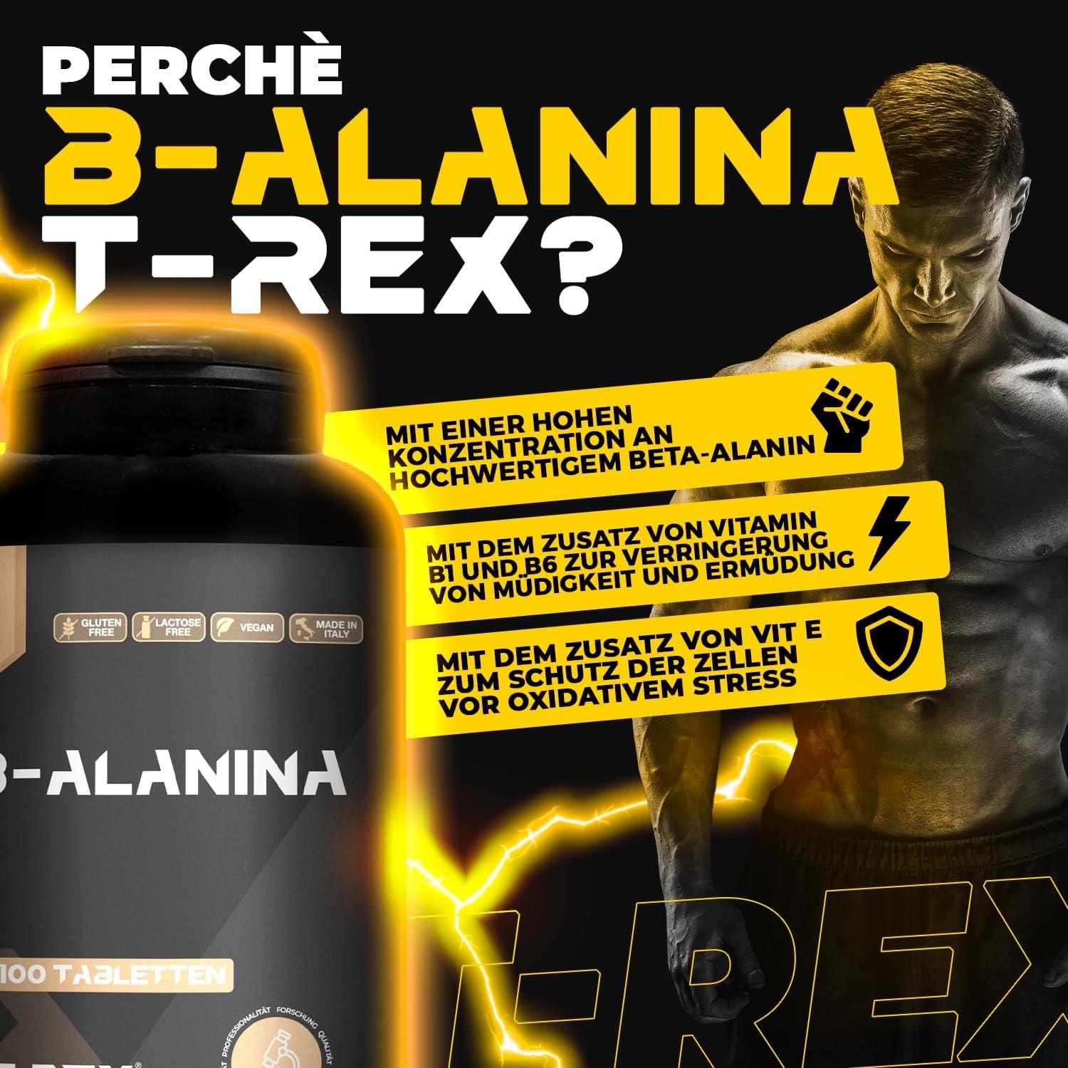 Buy Beta Alanine 1000mg 100 Tablets with Vitamins B1 B6 & E | Boost ...