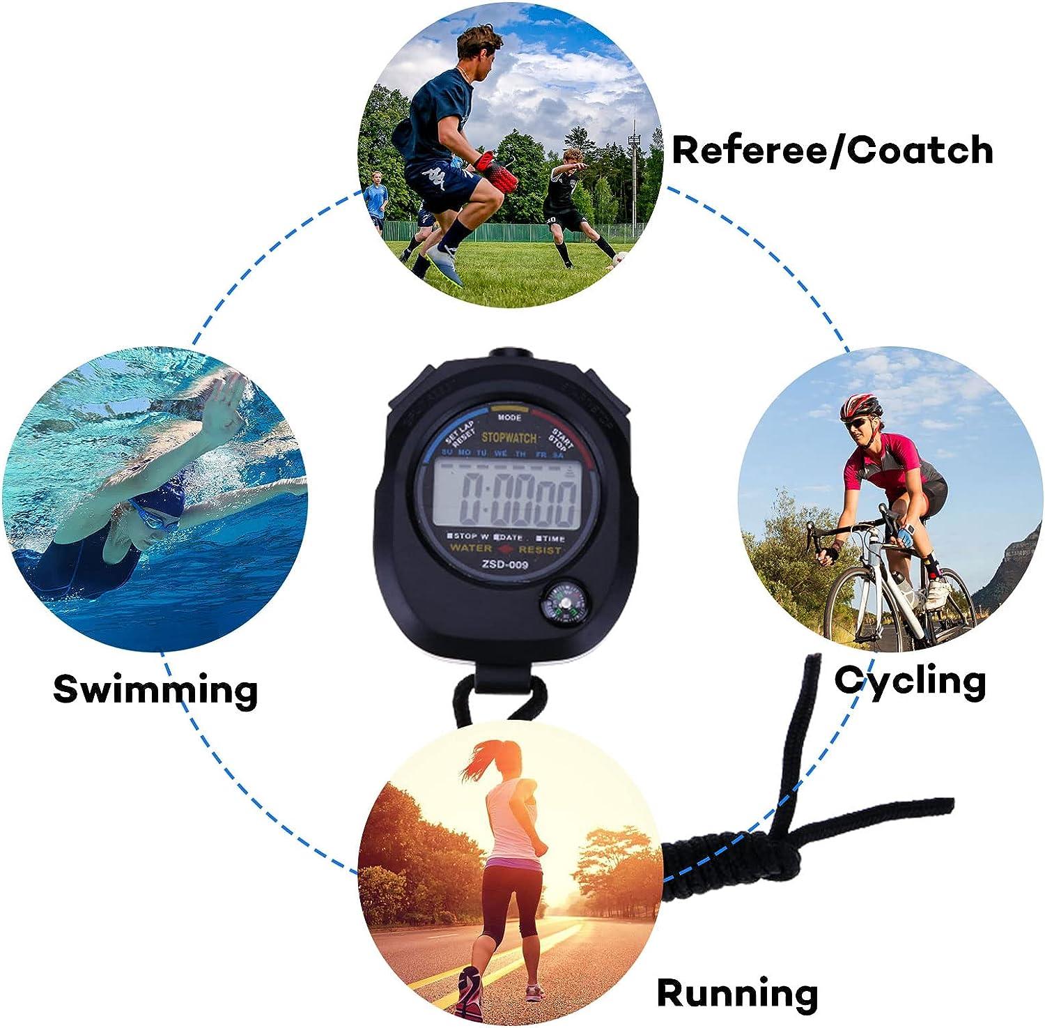 Sports Stopwatch Timer Set - Multi-Function Electronic Digital ...