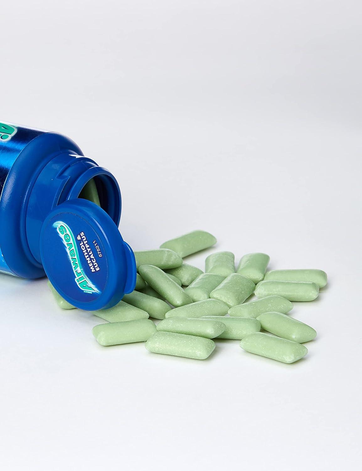 Airwaves Chewing Gum Bottle Sugar Free Menthol & Eucalyptus 46 Pieces ...