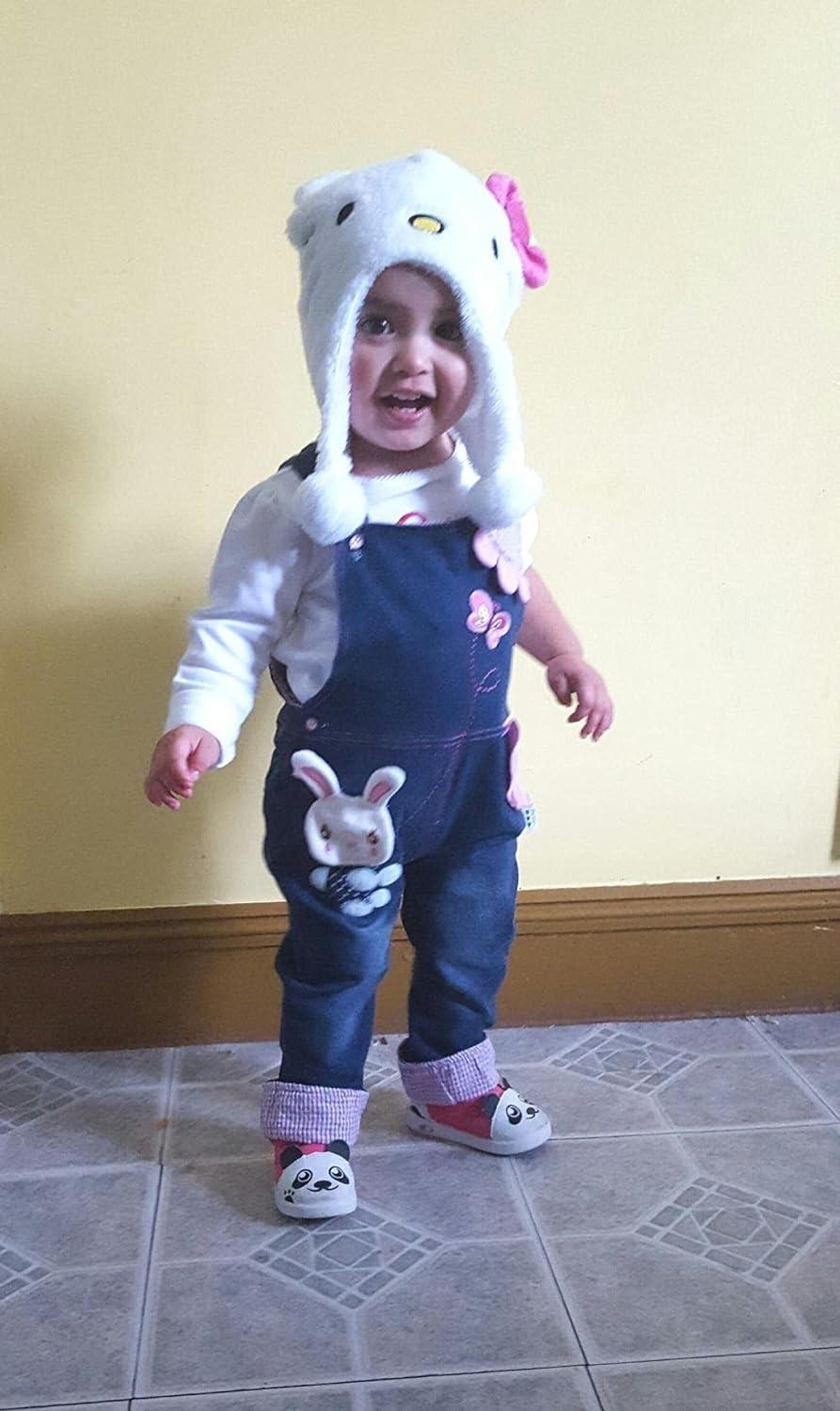 KIDSCOOL SPACE Baby Girl Jean Overalls 3D Bunny Outfit 3-4 Years Blue ...