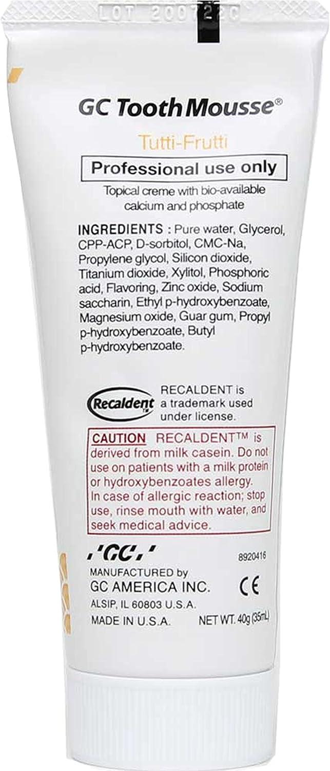 GC Tooth Mousse Recaldent Tutti-Frutti 40g - Effective Dental Care for ...