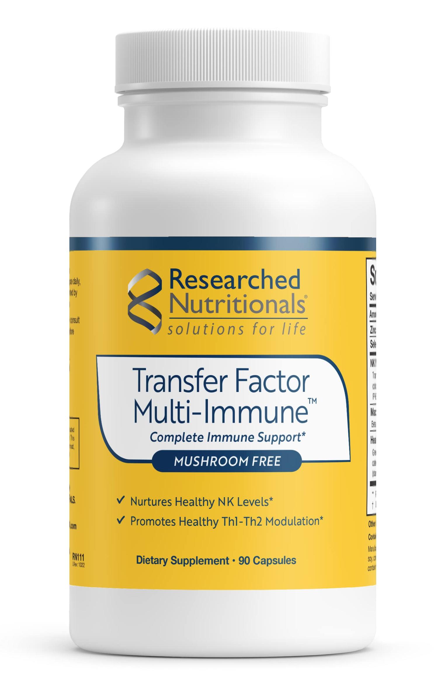 Transfer Factor Multi-Immune - Mushroom-Free (90 Capsules) | Researched ...