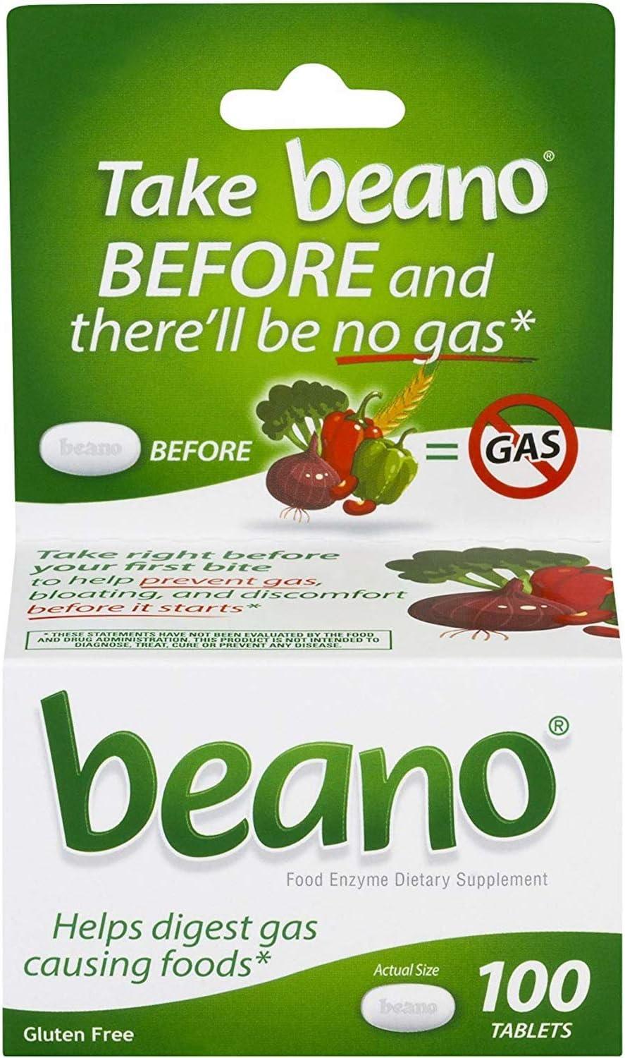 Beano Food Enzyme - 100 Tablets (Value Pack of 3) | Best International ...