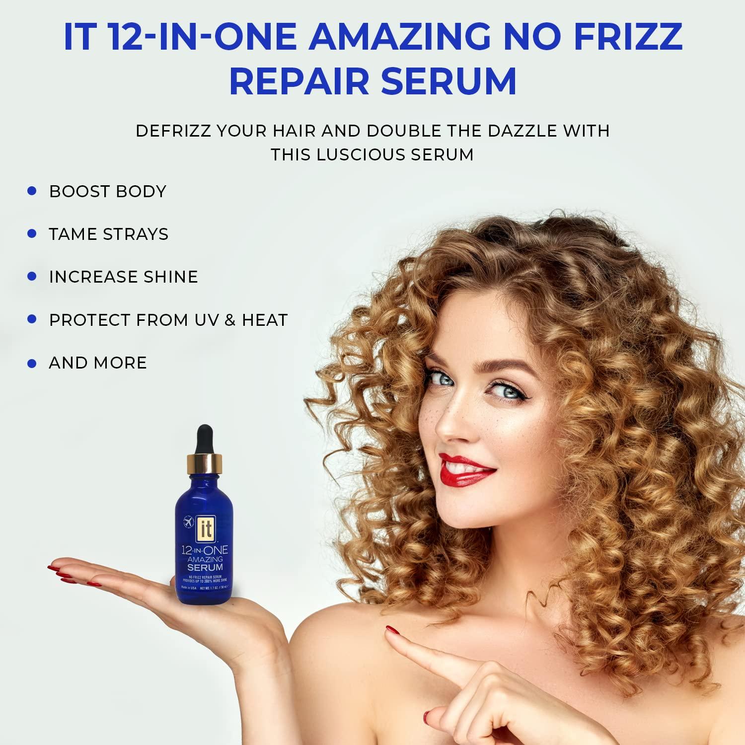 12-in-1 Hair Serum with Abyssinian & Sunflower Oil for Hydration, Frizz ...
