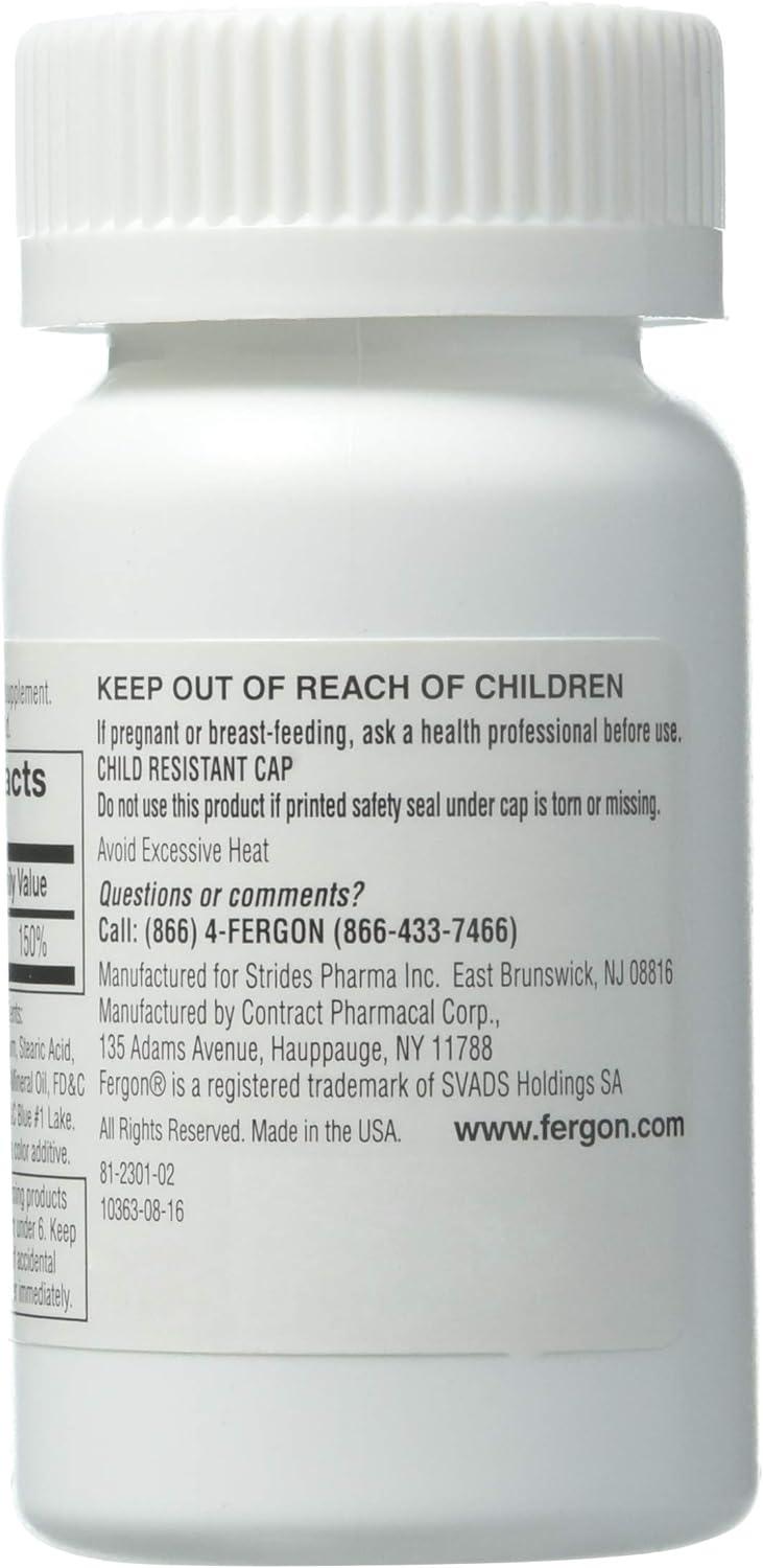 Fergon High Potency Iron Supplement 100 Count - Boost Energy and Combat ...