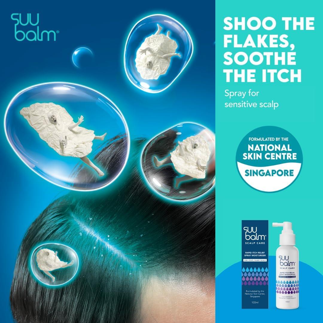 Suu Balm Scalp Spray 100ml - Rapid Itch Relief Moisturizer for Dry ...