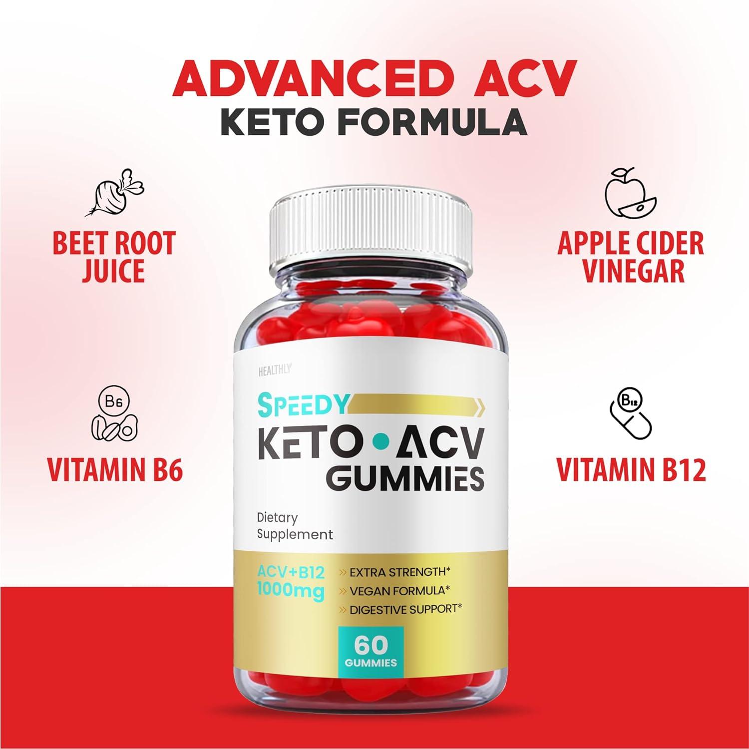 (2 Pack) Speedy Keto ACV Gummies - Advanced Formula for Weight Loss - 1000mg with Apple Cider ...