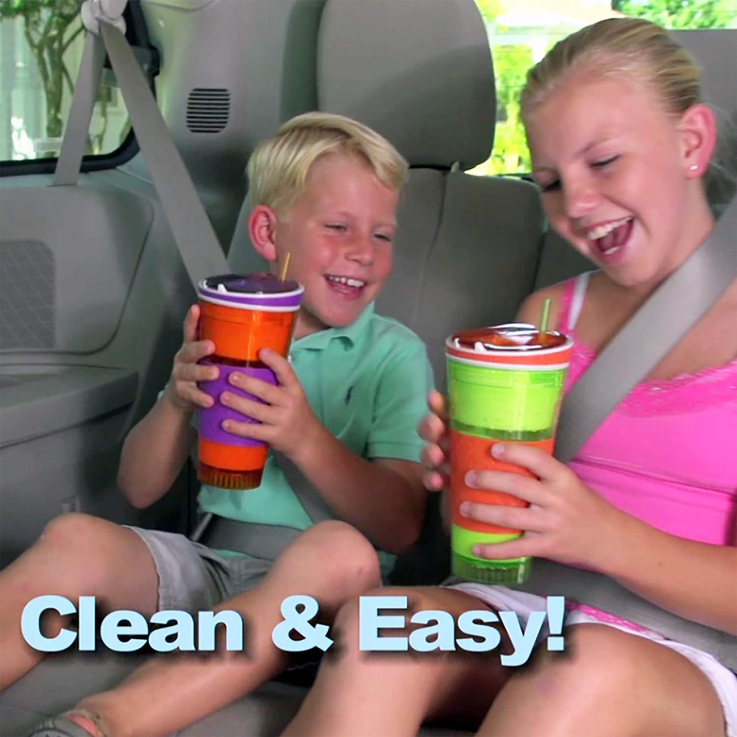 Snackeez Large Travel Snack Cup with Straw - Pink - Pack of 1 | Buy Now ...
