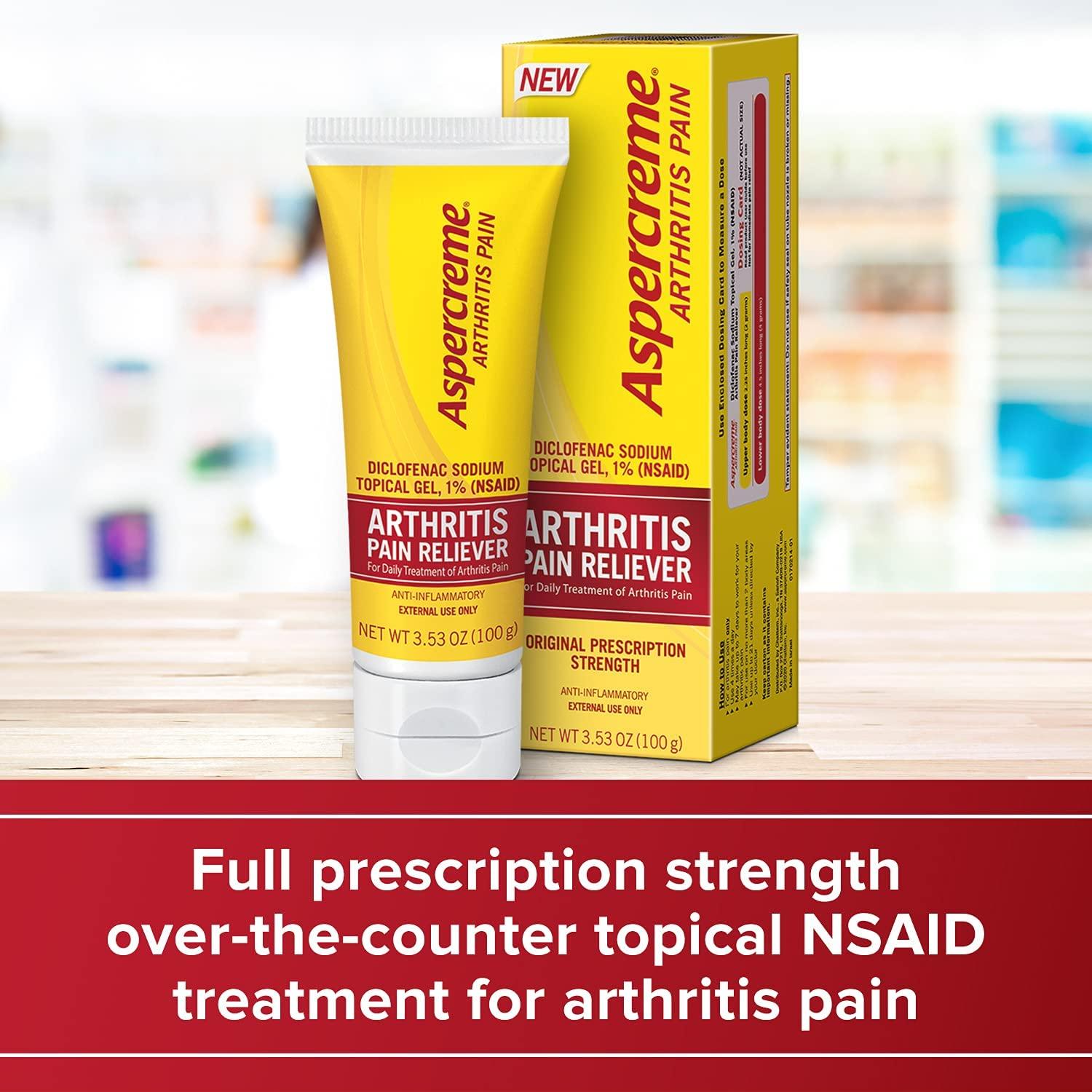 Aspercreme Arthritis Pain Relief Gel 100g - Prescription Strength Non ...
