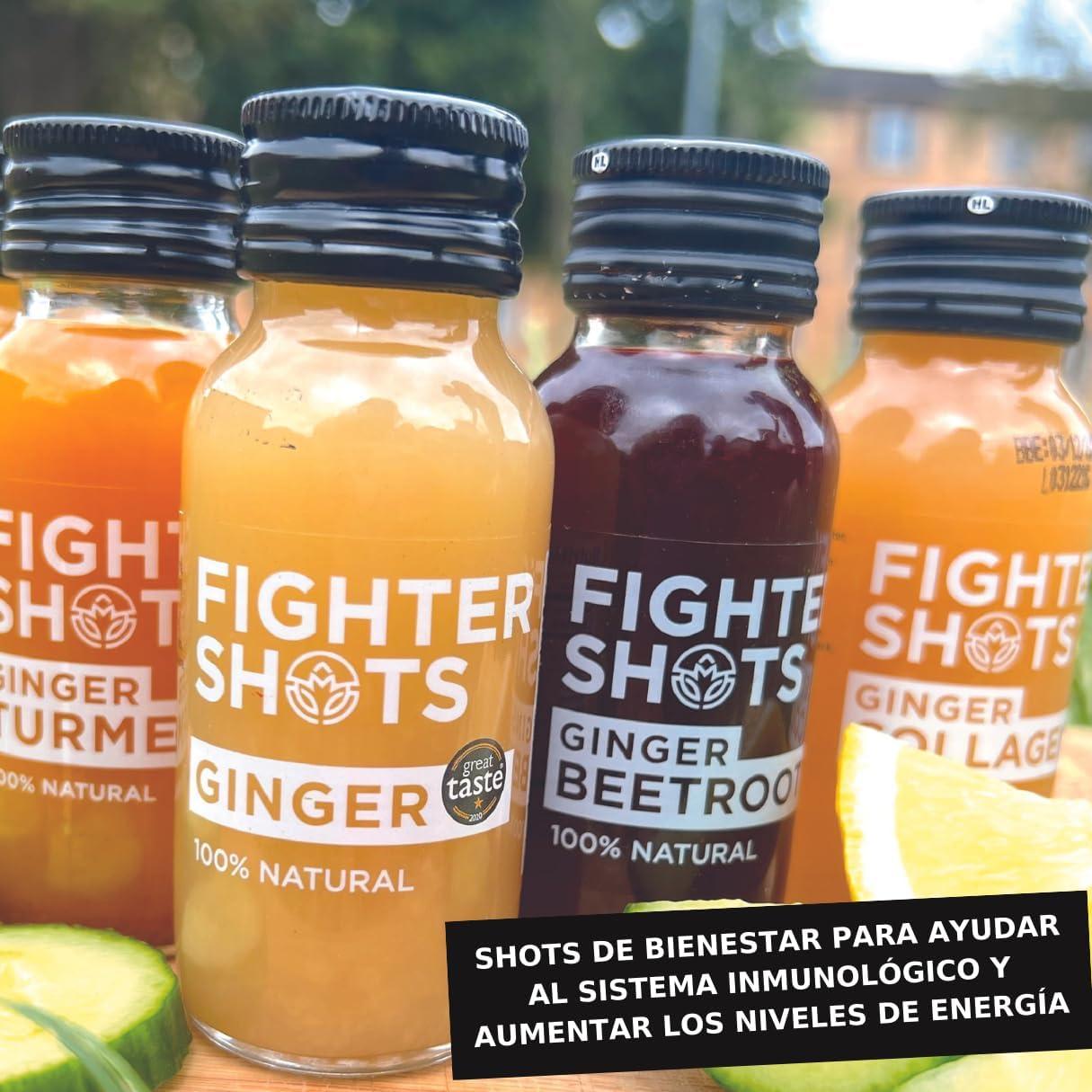 Fighter Shots Mixed Pack (12x60ml)| Ginger Ginger Turmeric Ginger ...
