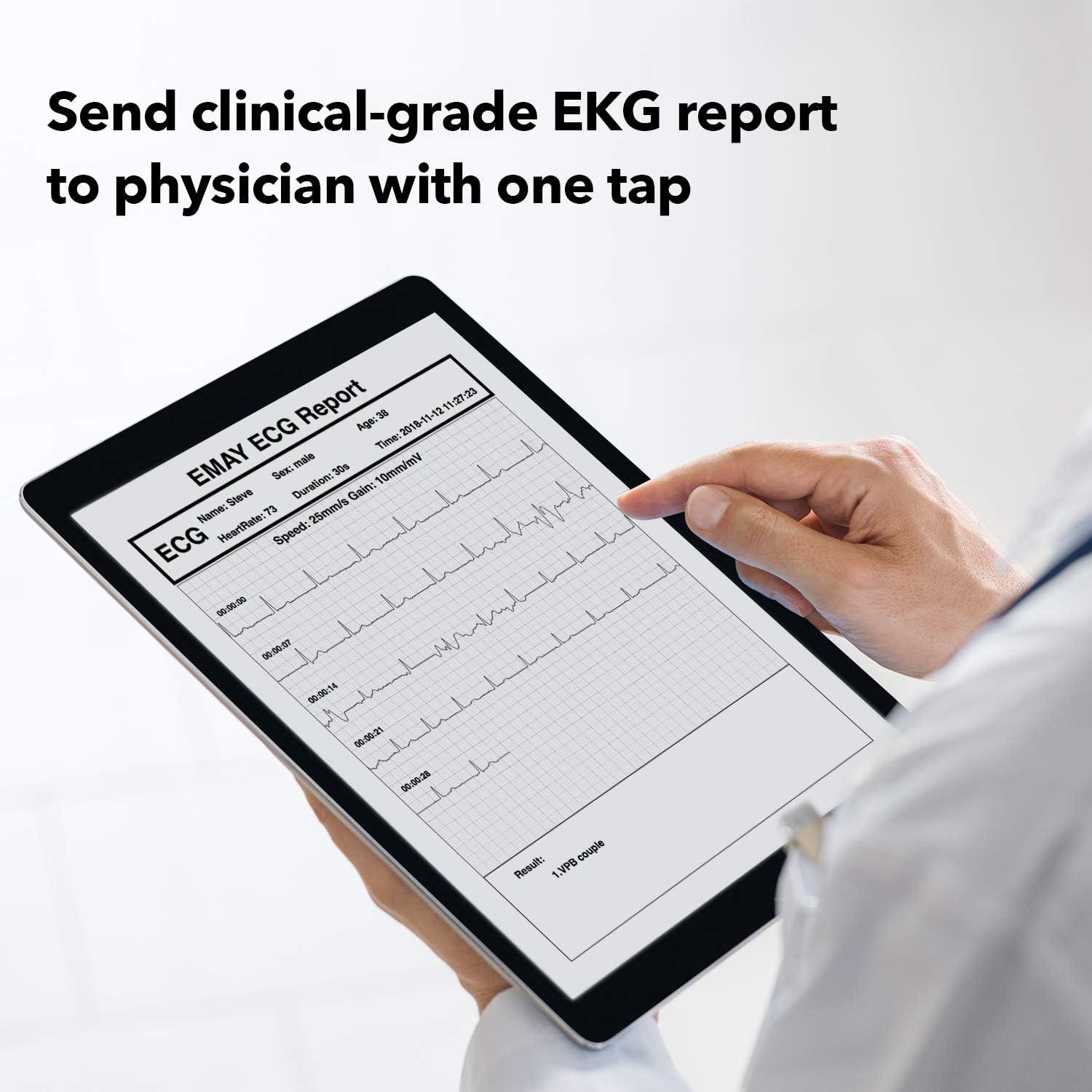 EMAY Portable EKG Monitoring Device | Personal Heart Monitor for iPhone ...