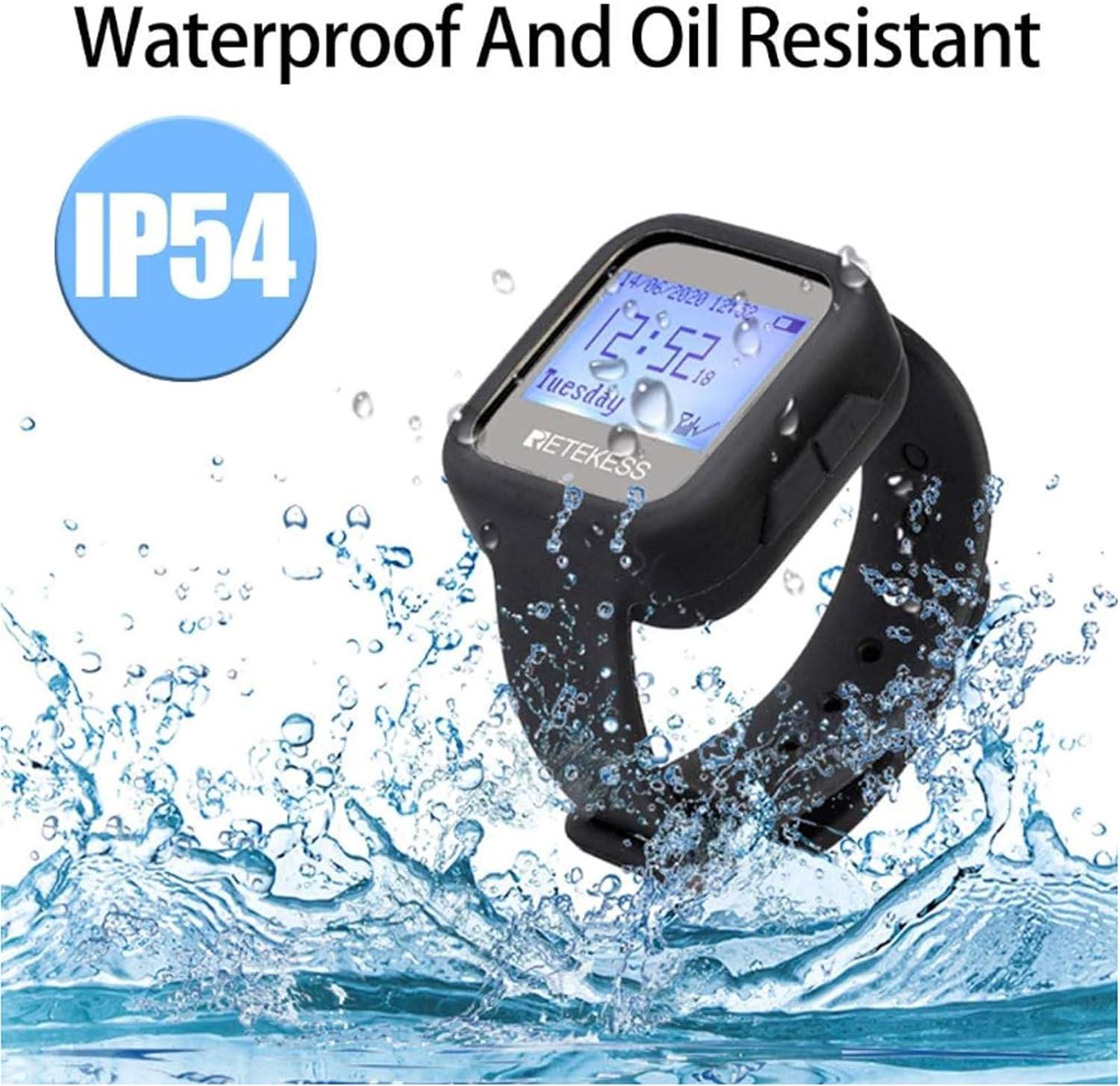 Retekess TD106 Waterproof Watch Receiver for Restaurant Paging System ...
