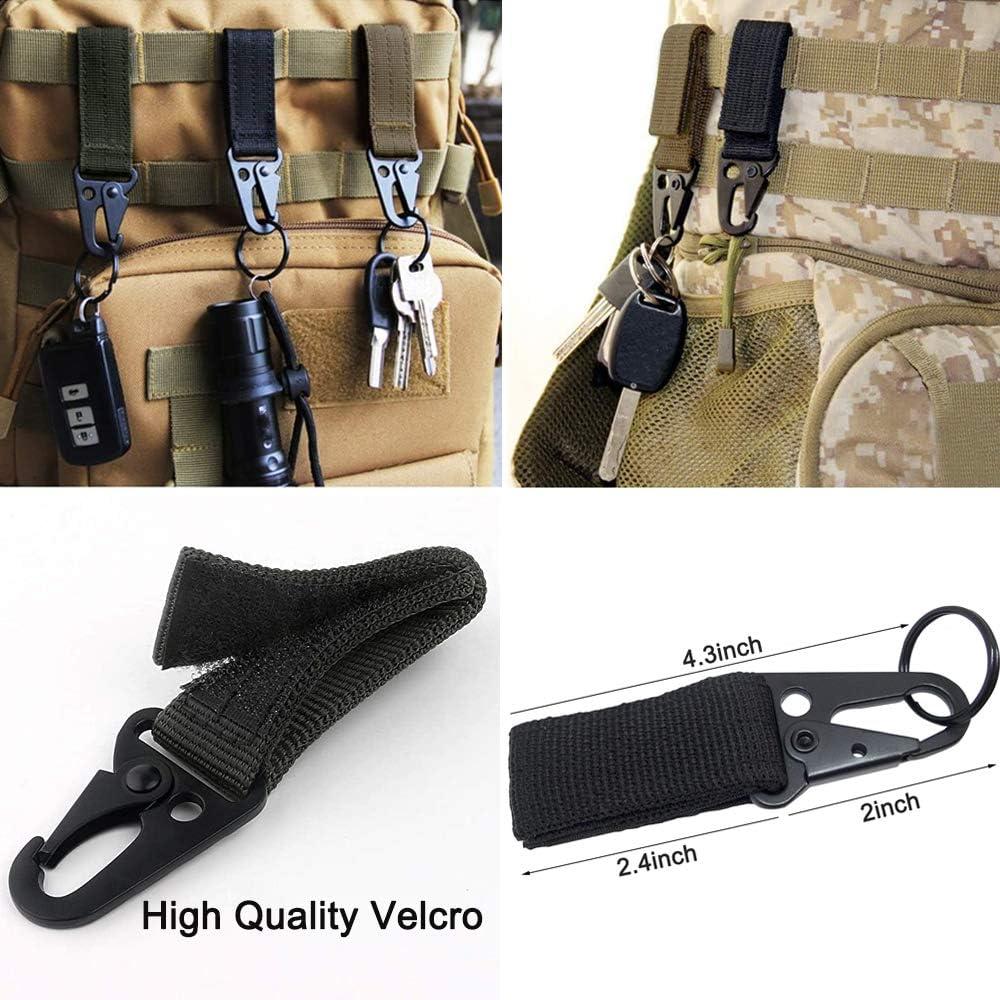 Createy 30-Piece Black Molle Accessories Kit for Tactical Backpacks ...