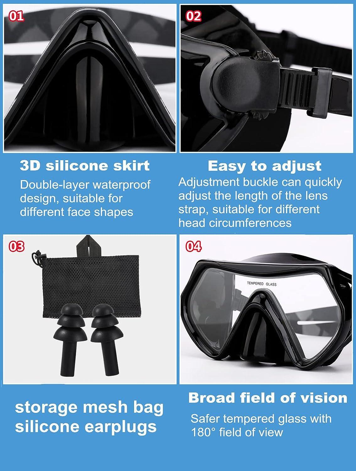 Aqua Dive Sports Snorkeling Gear Set | Scuba Diving & Swimming Goggles ...