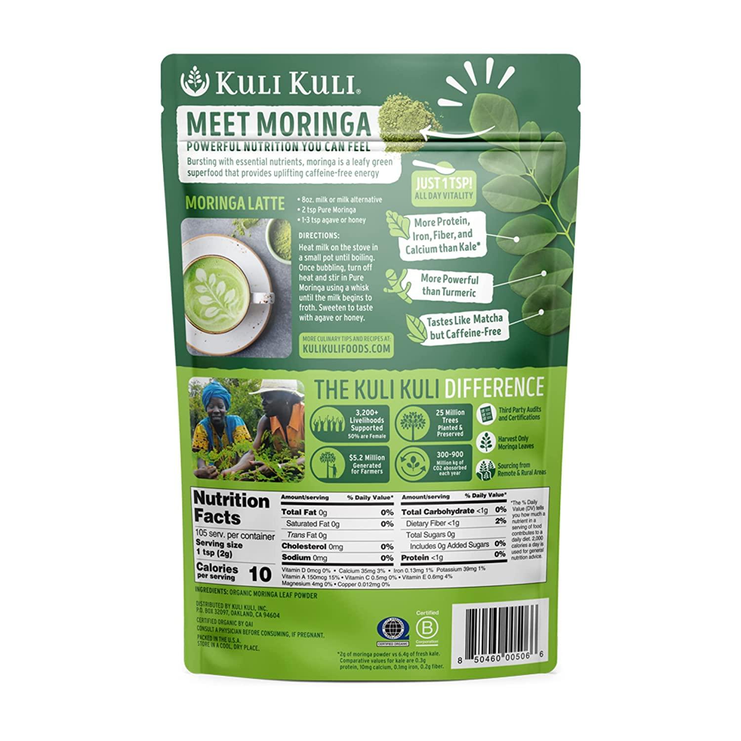 Kuli Kuli Moringa Powder - 7.4 oz - Organic Superfood for Health | Buy ...