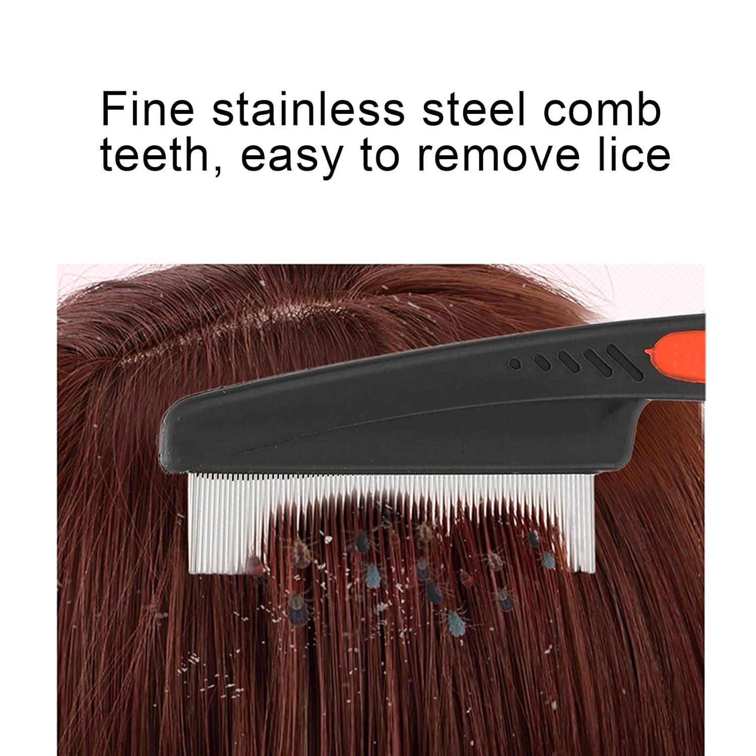 Professional Stainless Steel Lice Comb - Fine Tooth Head Lice Removal ...