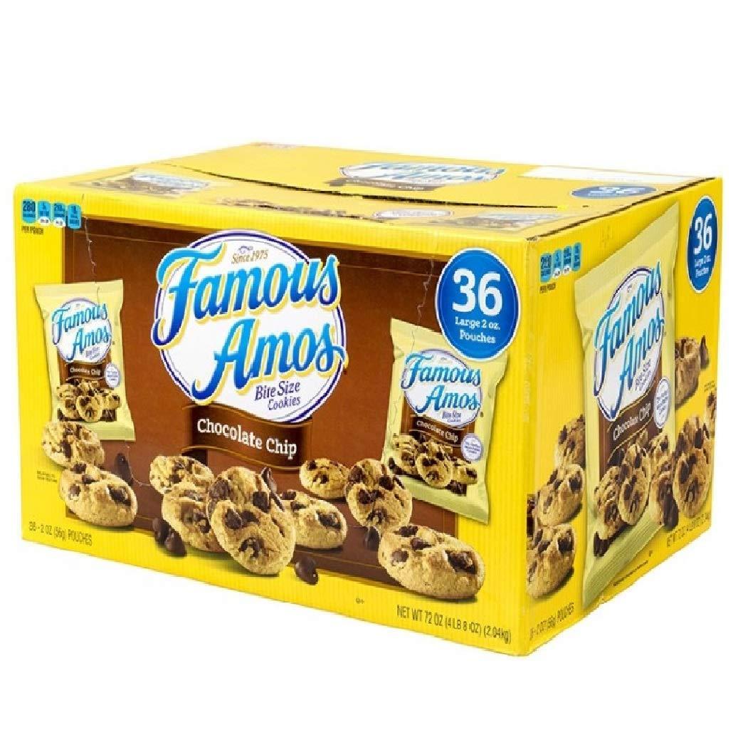 Famous Amos Chocolate Chip Cookies - 36 Pack, 2 oz Each | Famous Amos ...