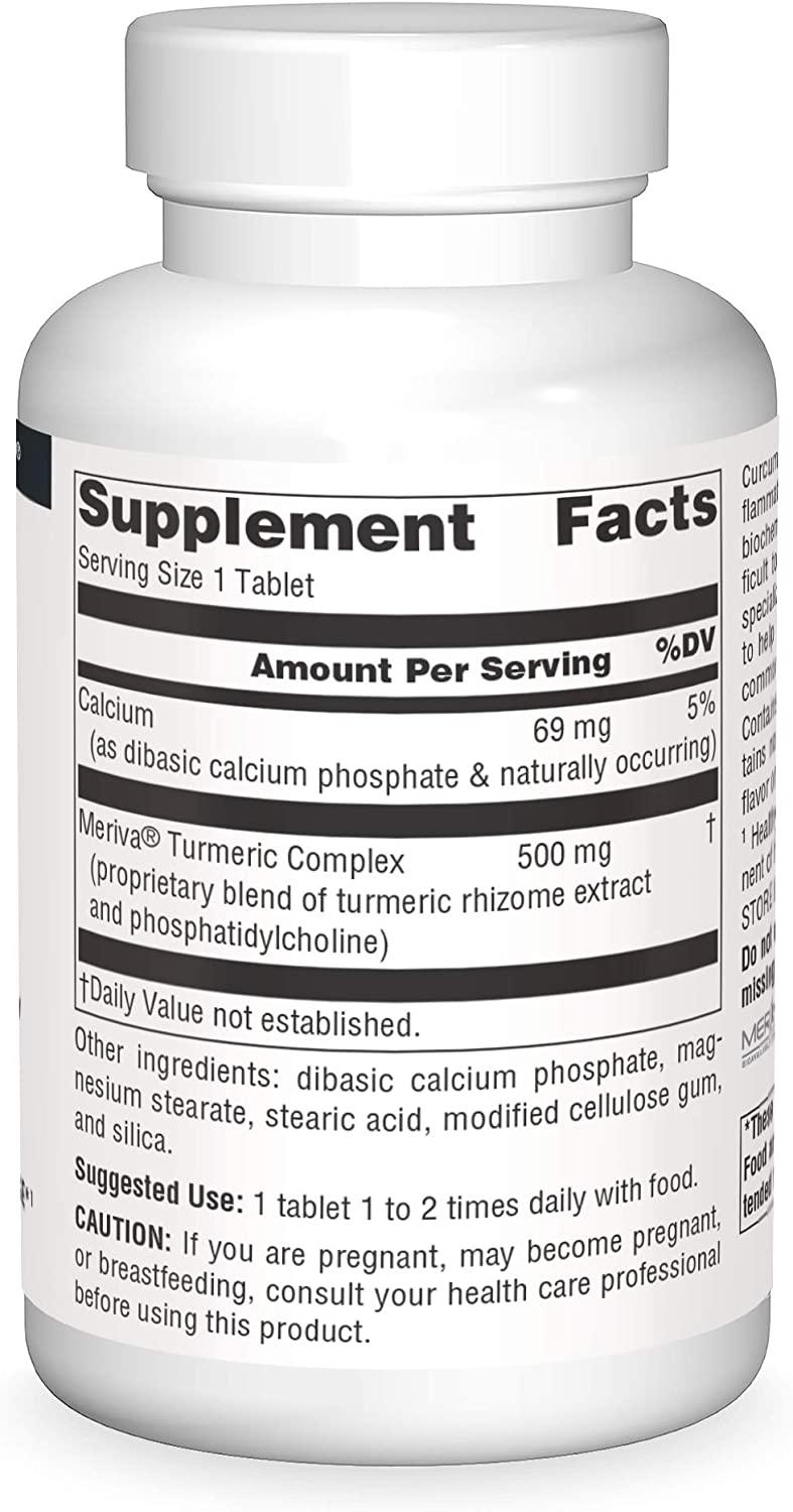 Source Naturals Turmeric with Meriva 500 mg - 120 Tablets for Enhanced ...