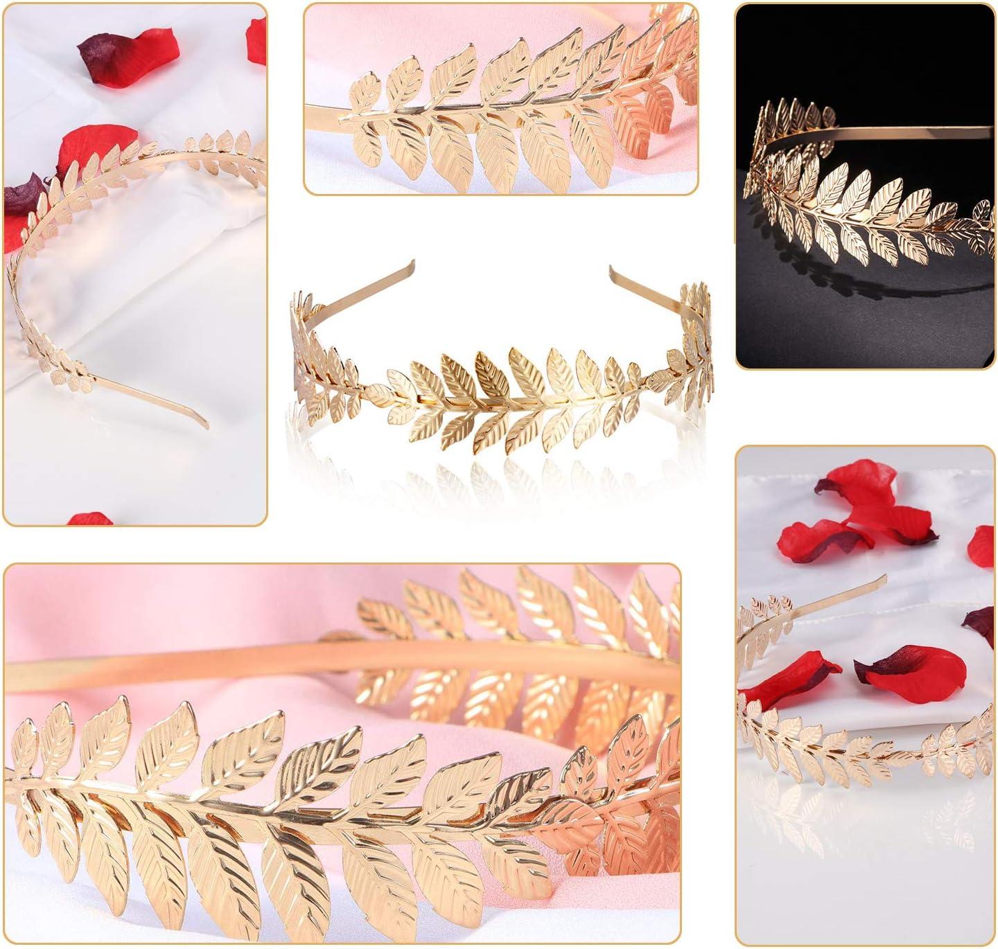 Roman Leaf Crown XCOZU Goddess Tiara Gold Leaf Band Crown of Leaves ...
