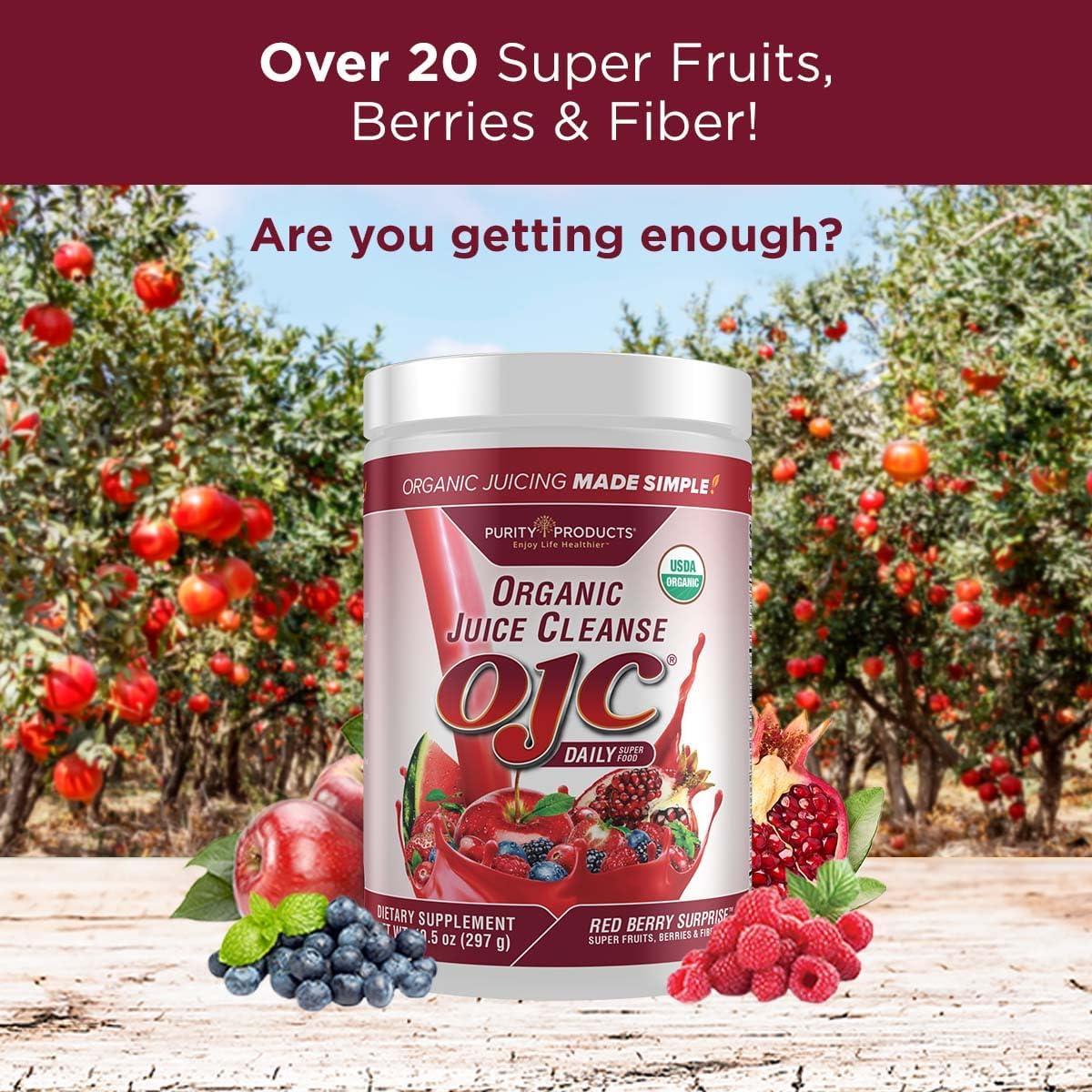 Certified Organic Juice Cleanse - OJC Super Reds | 5g Fiber | 10.5 oz ...