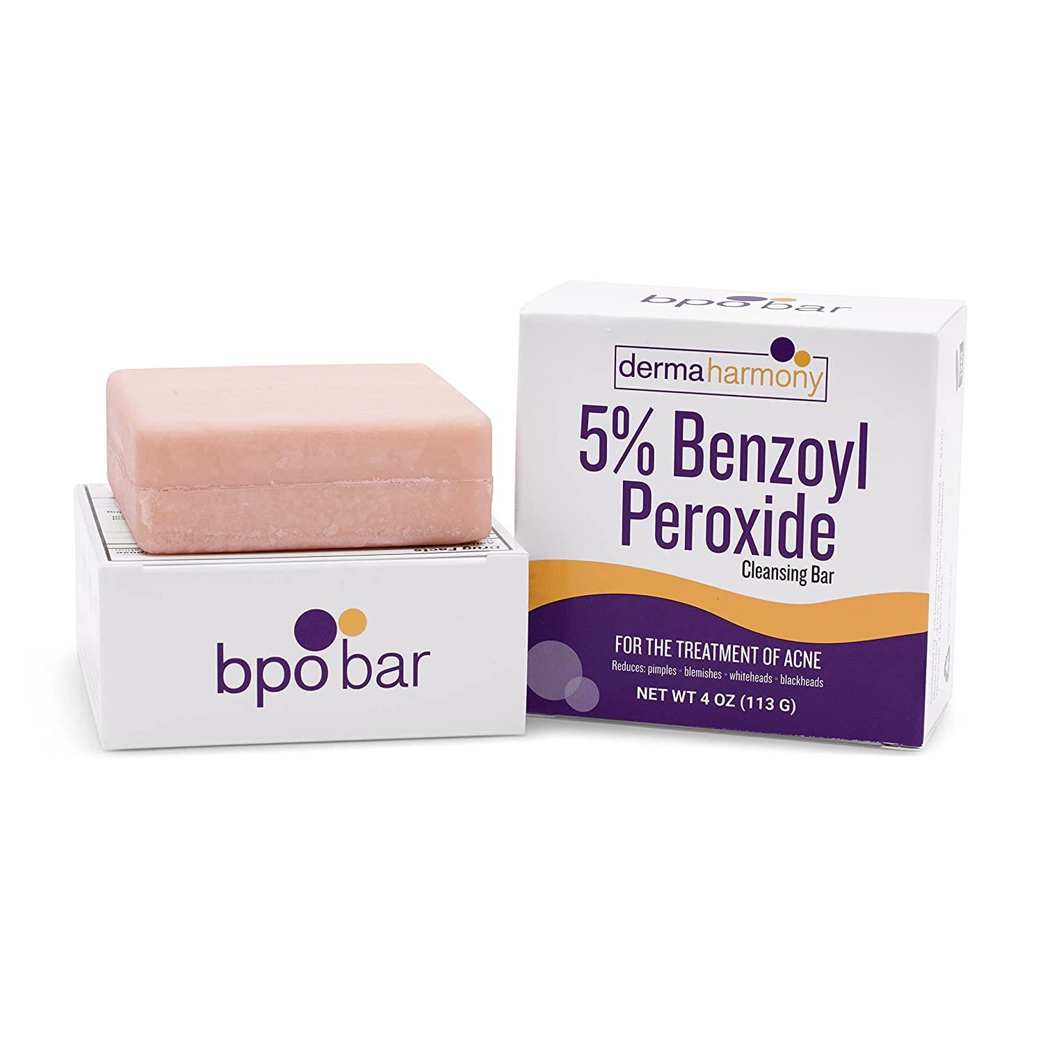 Dermaharmony 5% Benzoyl Peroxide Cleansing Bar for Acne - 4 oz | Buy ...