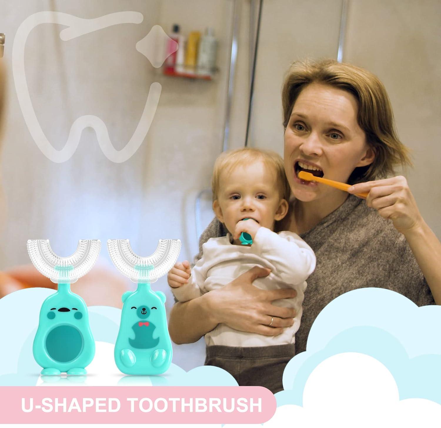 U-Shaped Duck Kids Toothbrush | Silicone Bristles | BPA-Free | Ages 2-6 ...